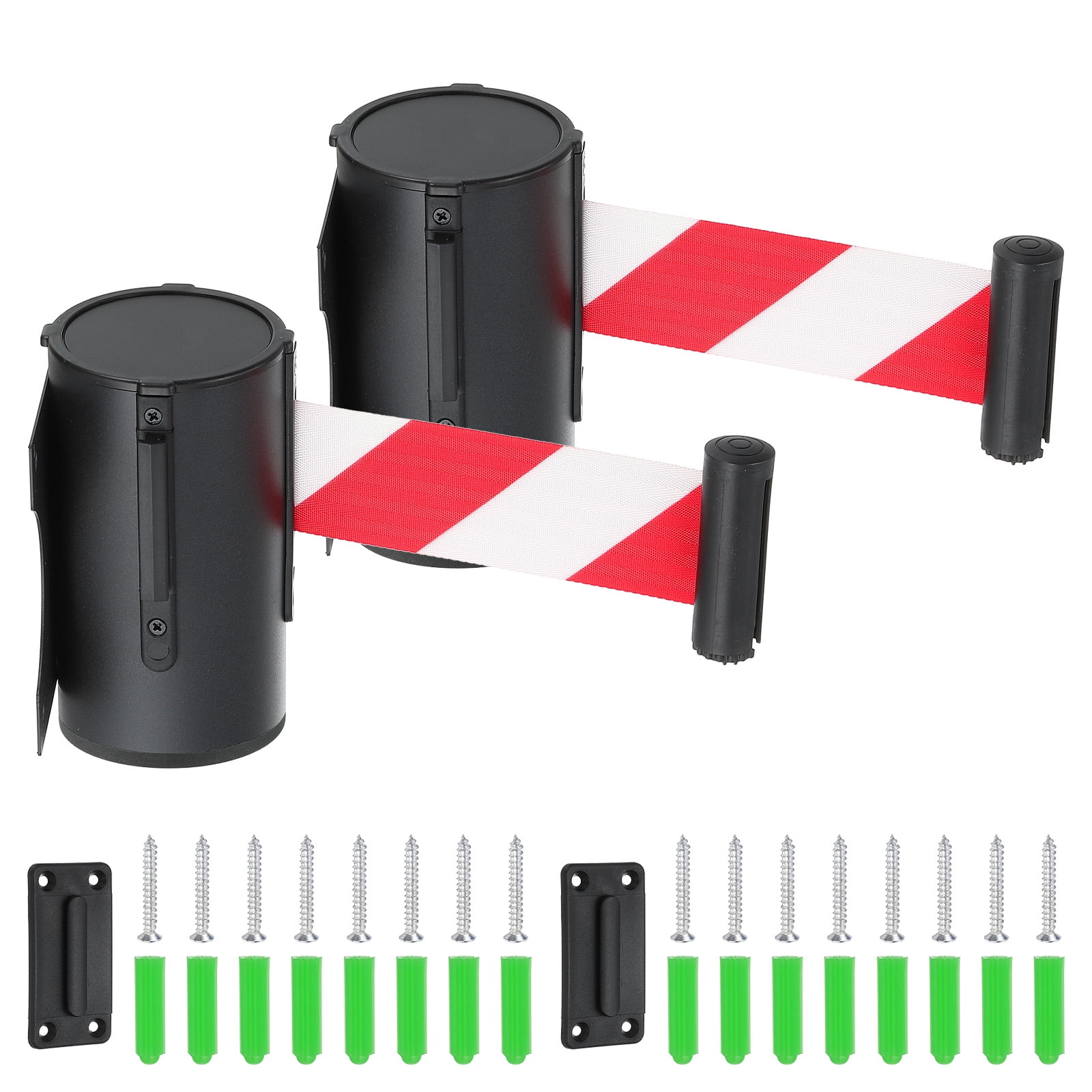 Uxcell Fixed Wall Mount Retractable Belt Barrier Fixed Crowd Control ...