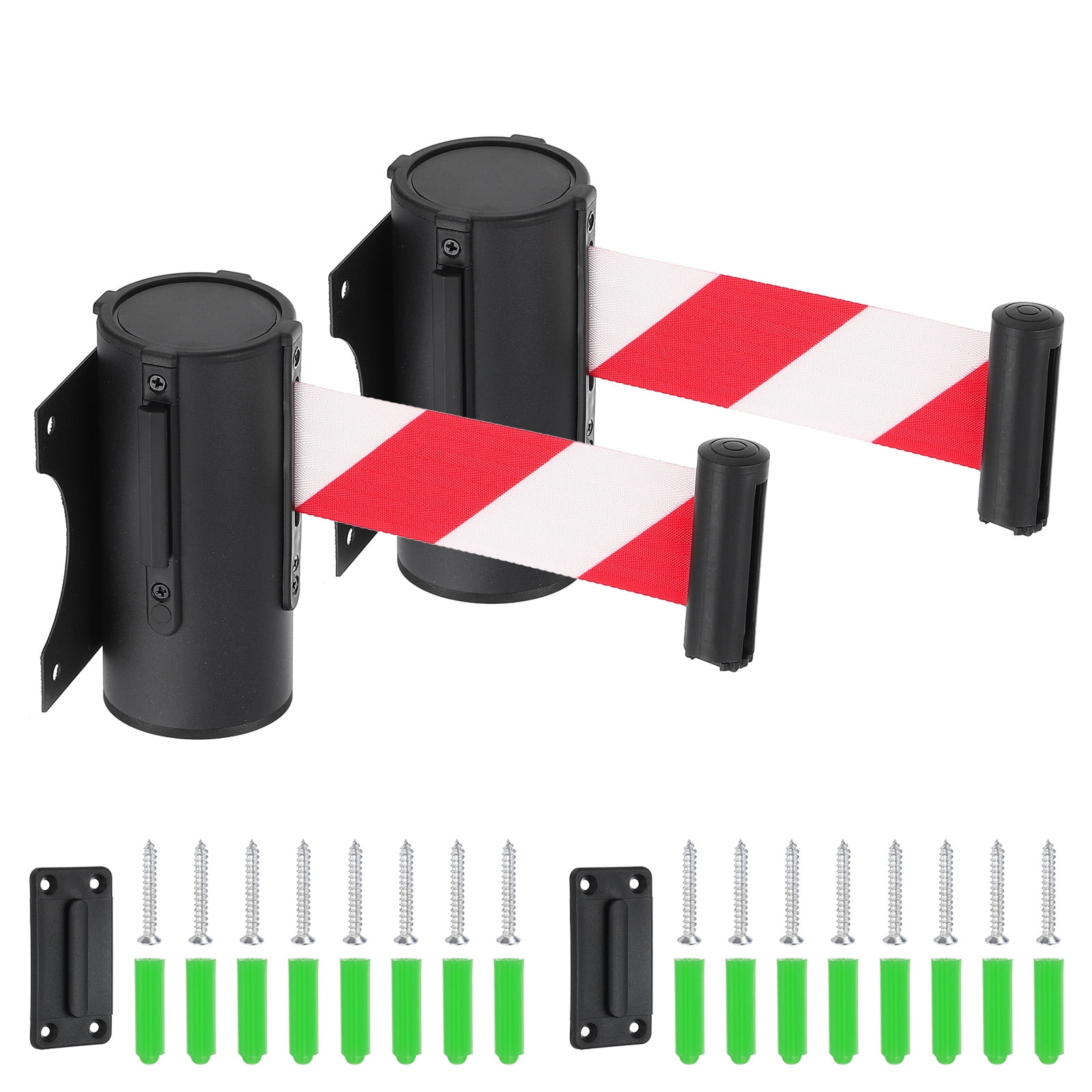 Uxcell Fixed Wall Mount Retractable Belt Barrier Fixed Crowd Control ...