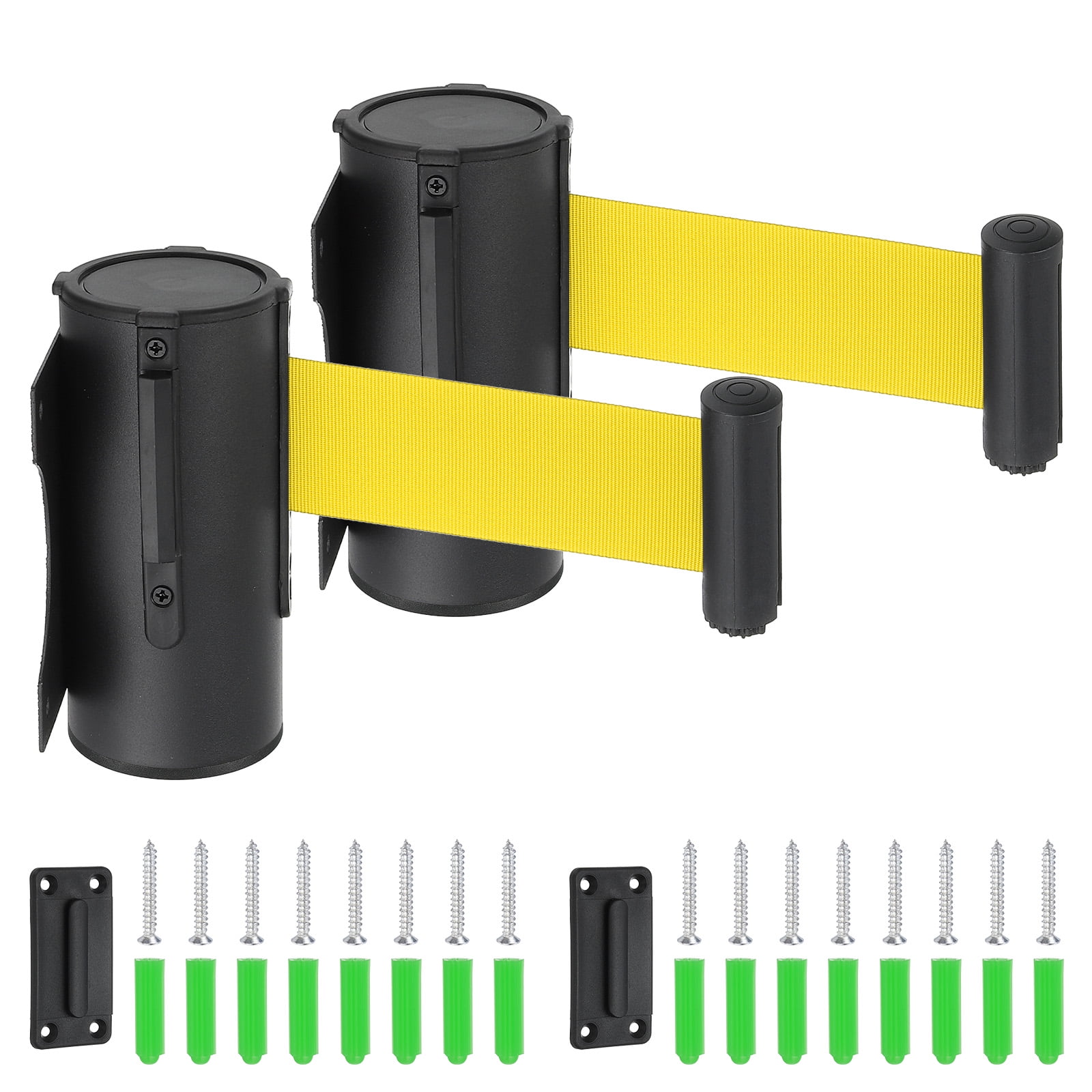 Uxcell Fixed Wall Mount Retractable Belt Barrier Fixed Crowd Control ...