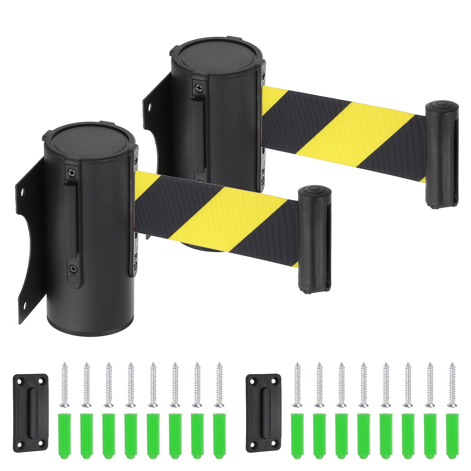 Uxcell Fixed Wall Mount Retractable Belt Barrier Fixed Crowd Control ...