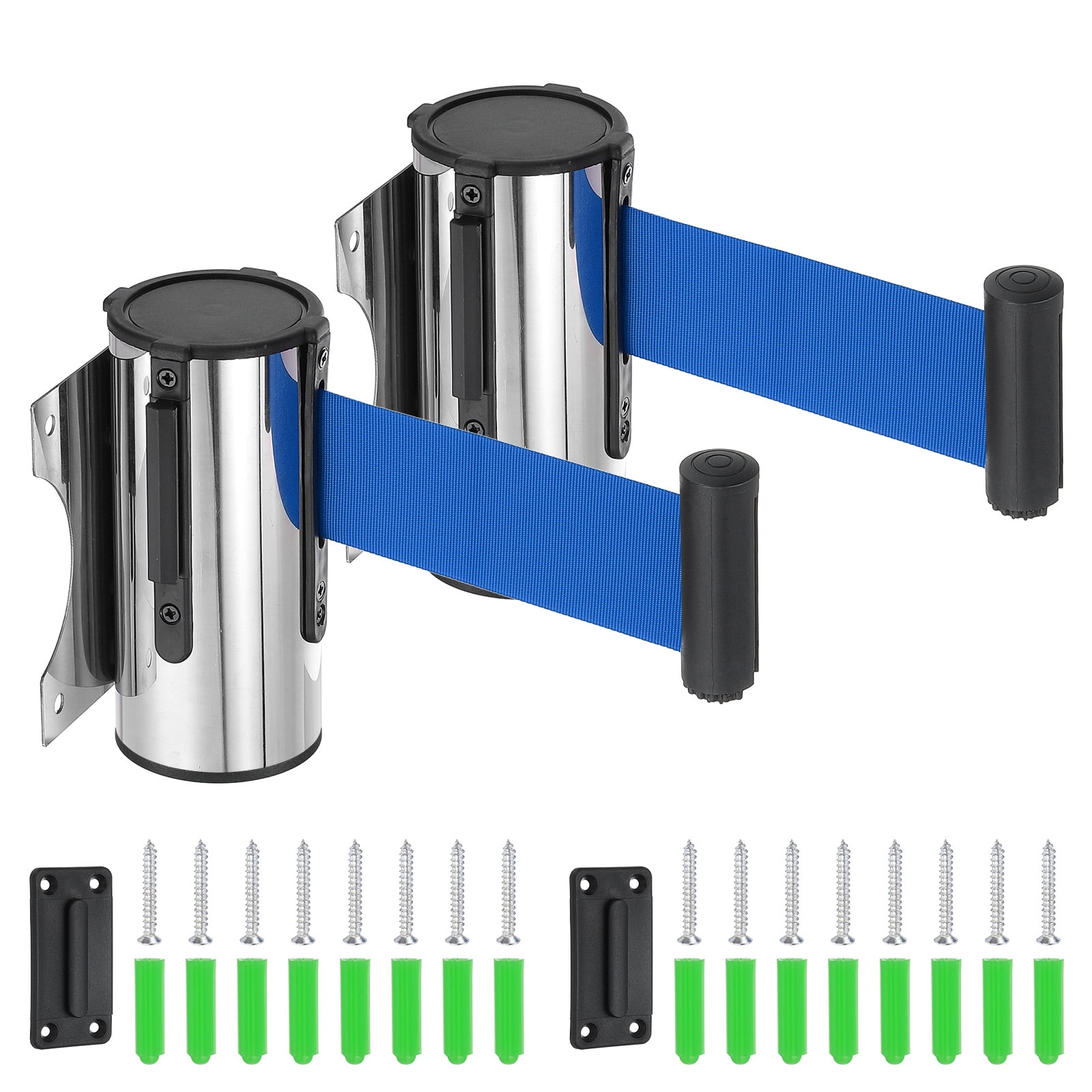 Uxcell Fixed Wall Mount Retractable Belt Barrier Fixed Crowd Control ...