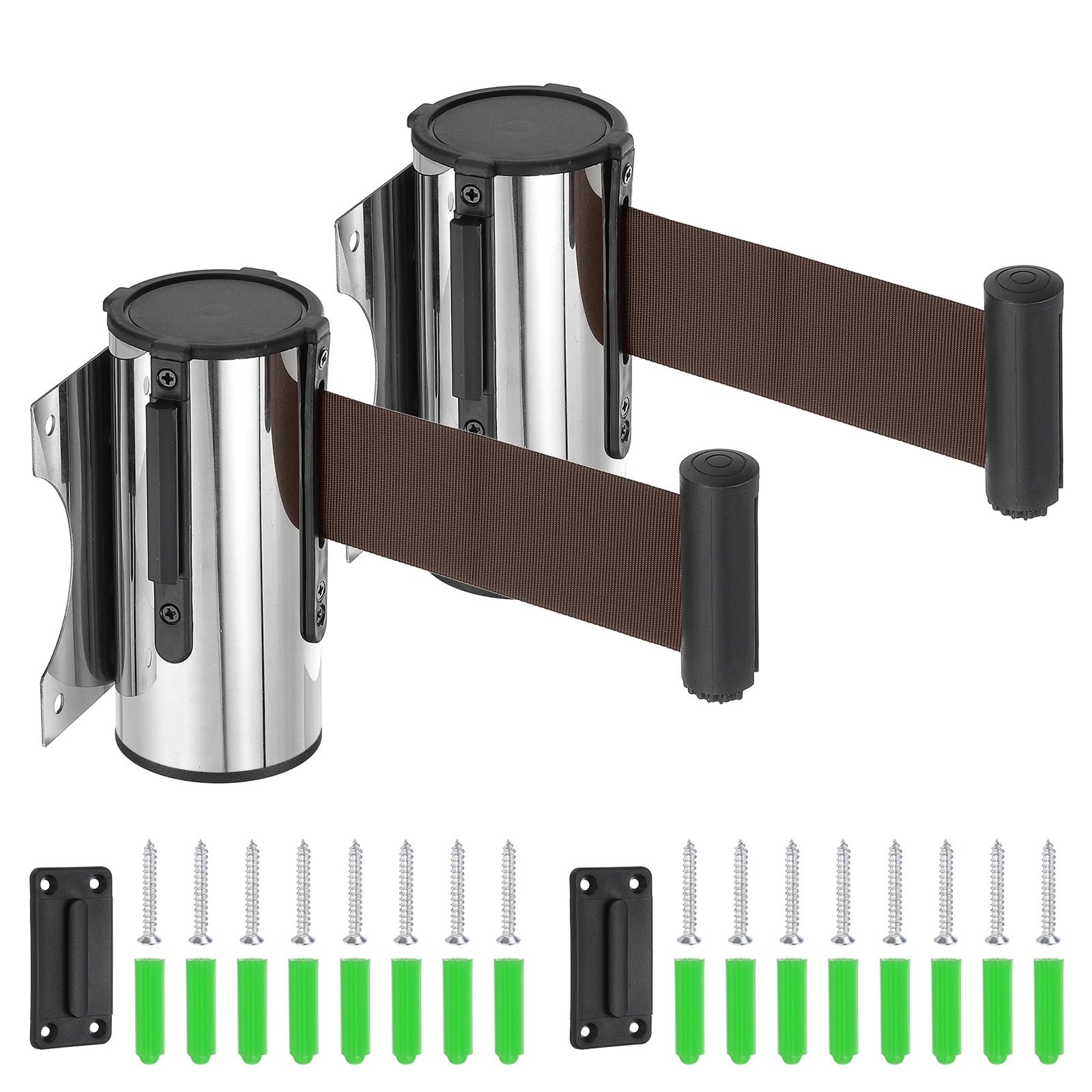 Uxcell Fixed Wall Mount Retractable Belt Barrier Fixed Crowd Control Retractable Belts for Queue ...