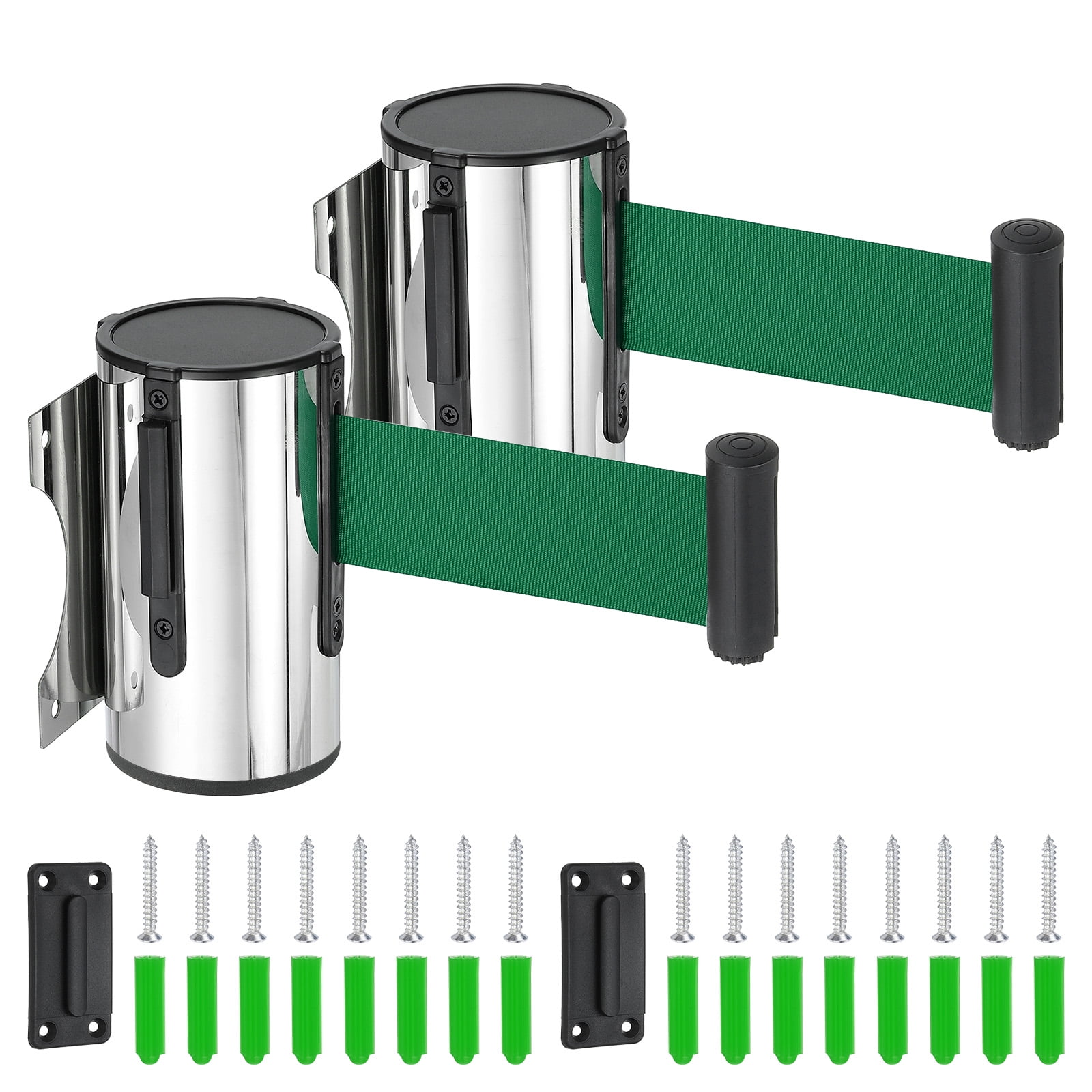 Uxcell Fixed Wall Mount Retractable Belt Barrier Fixed Crowd Control ...