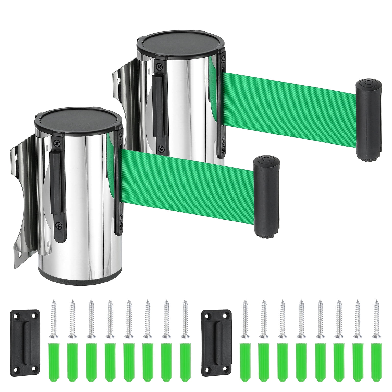 Uxcell Fixed Wall Mount Retractable Belt Barrier Fixed Crowd Control ...