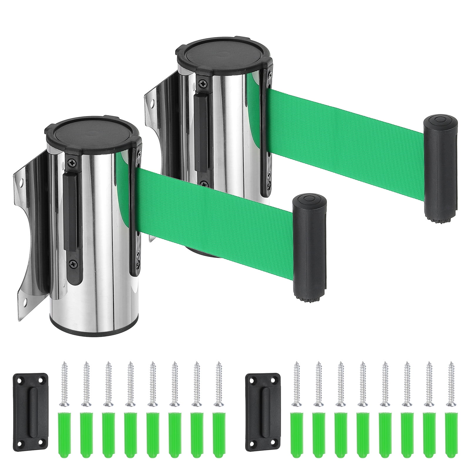 Uxcell Fixed Wall Mount Retractable Belt Barrier Fixed Crowd Control ...