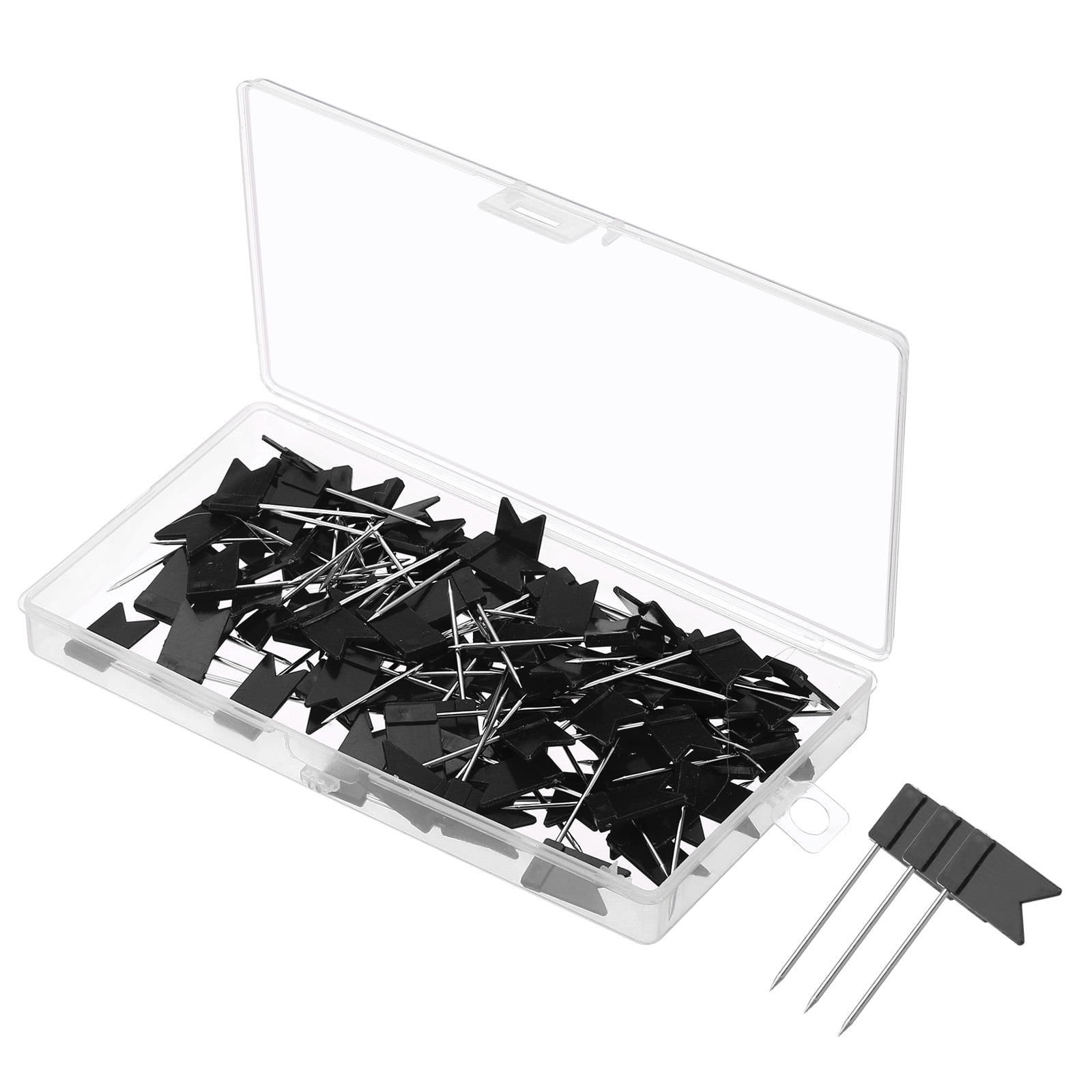 Uxcell Flag Map Push Pins, 1 Inch Travel Map Pins with Plastic Head ...