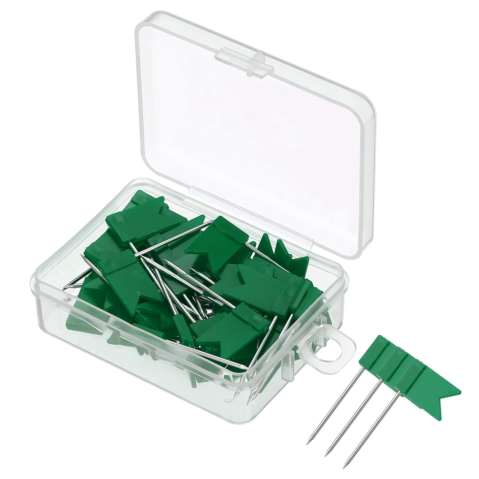 Uxcell Flag Map Push Pins, 1 Inch Travel Map Pins with Plastic Head ...