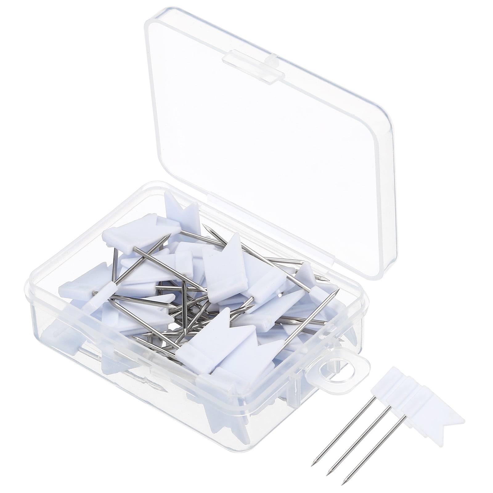 Uxcell Flag Map Push Pins, 1 Inch Travel Map Pins with Plastic Head ...