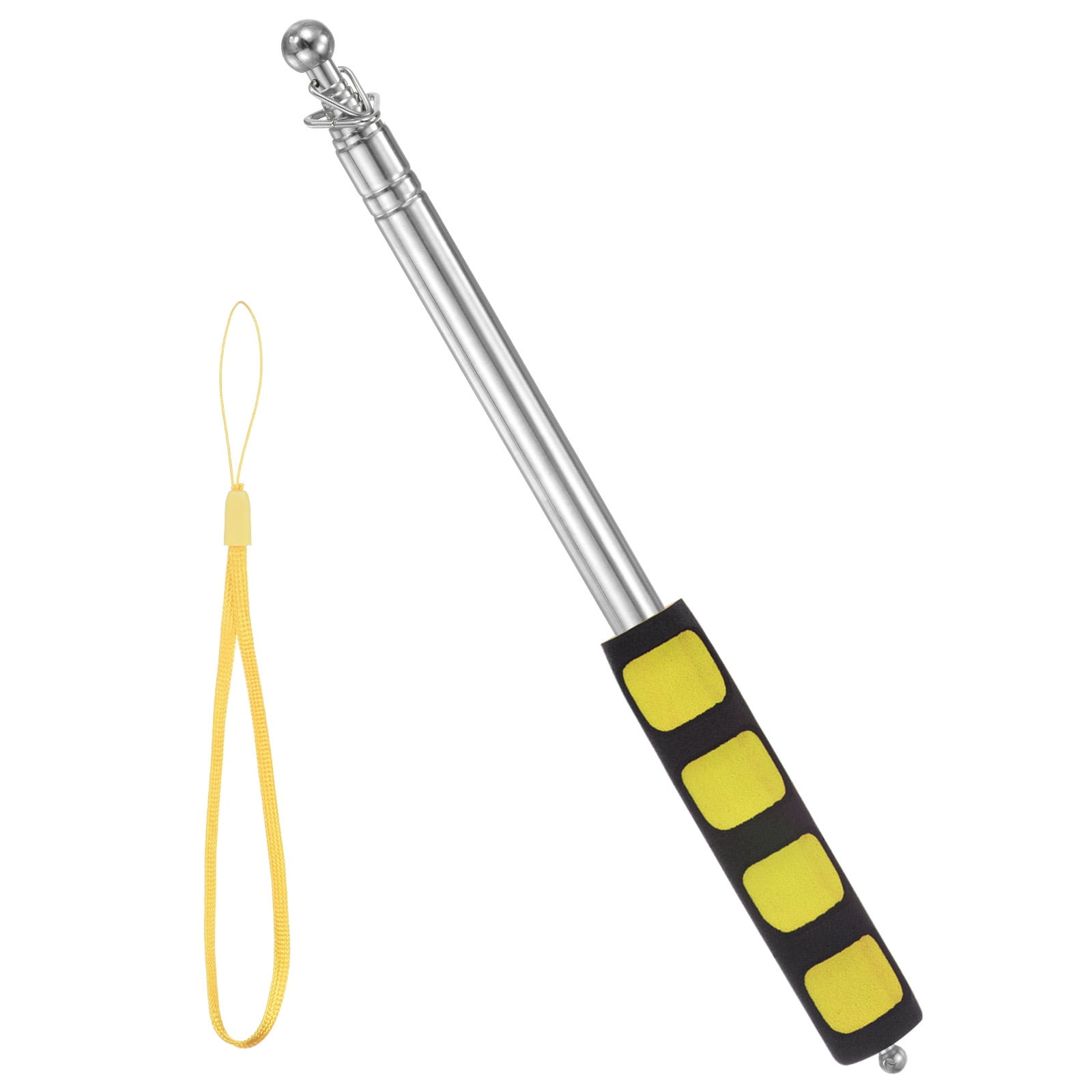 Uxcell Flag Pole 5.25 Feet Telescopic Handheld Flagpoles, Stainless ...