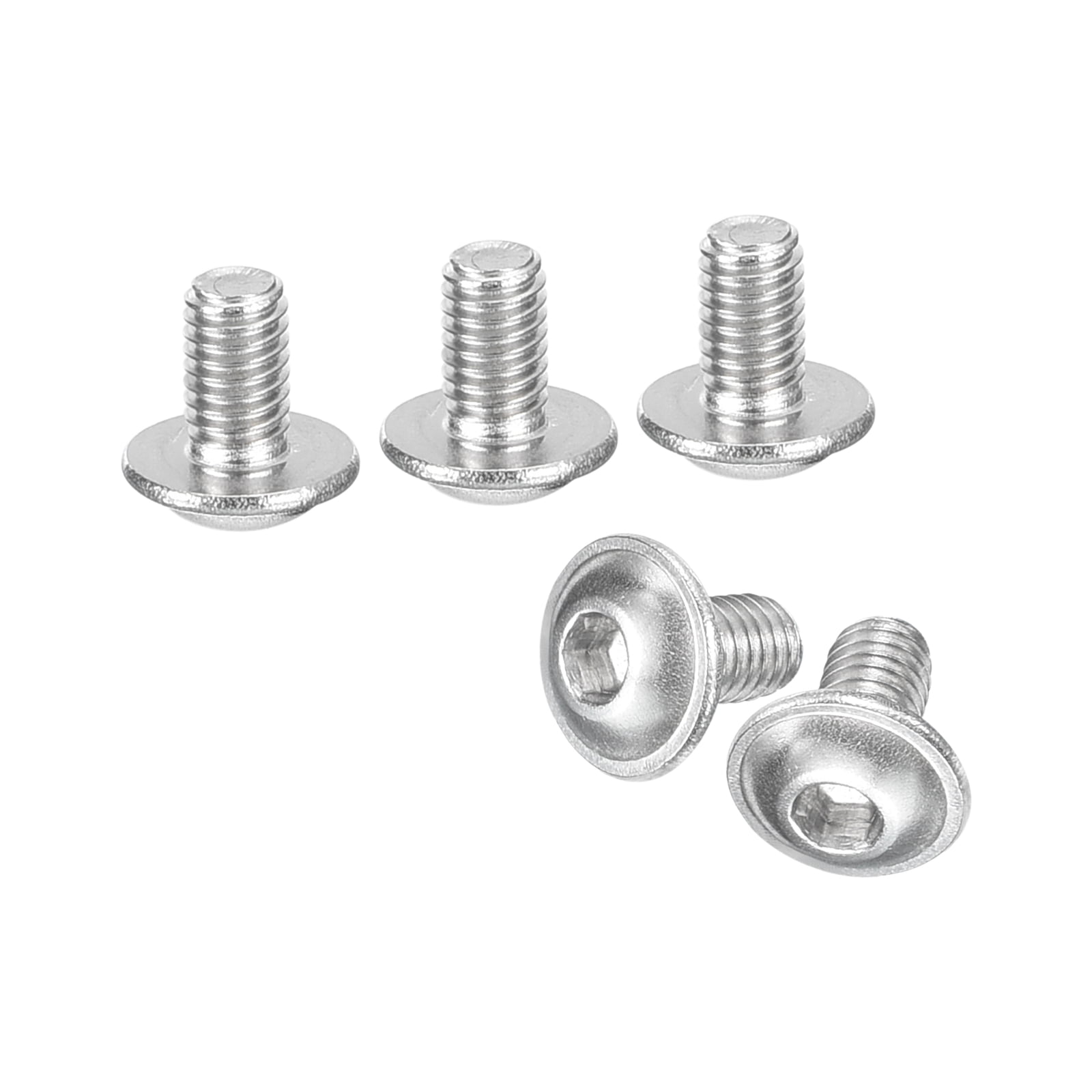 Uxcell Flanged Button Head Socket Cap Screws,100 Pcs M3x5mm - 304 ...