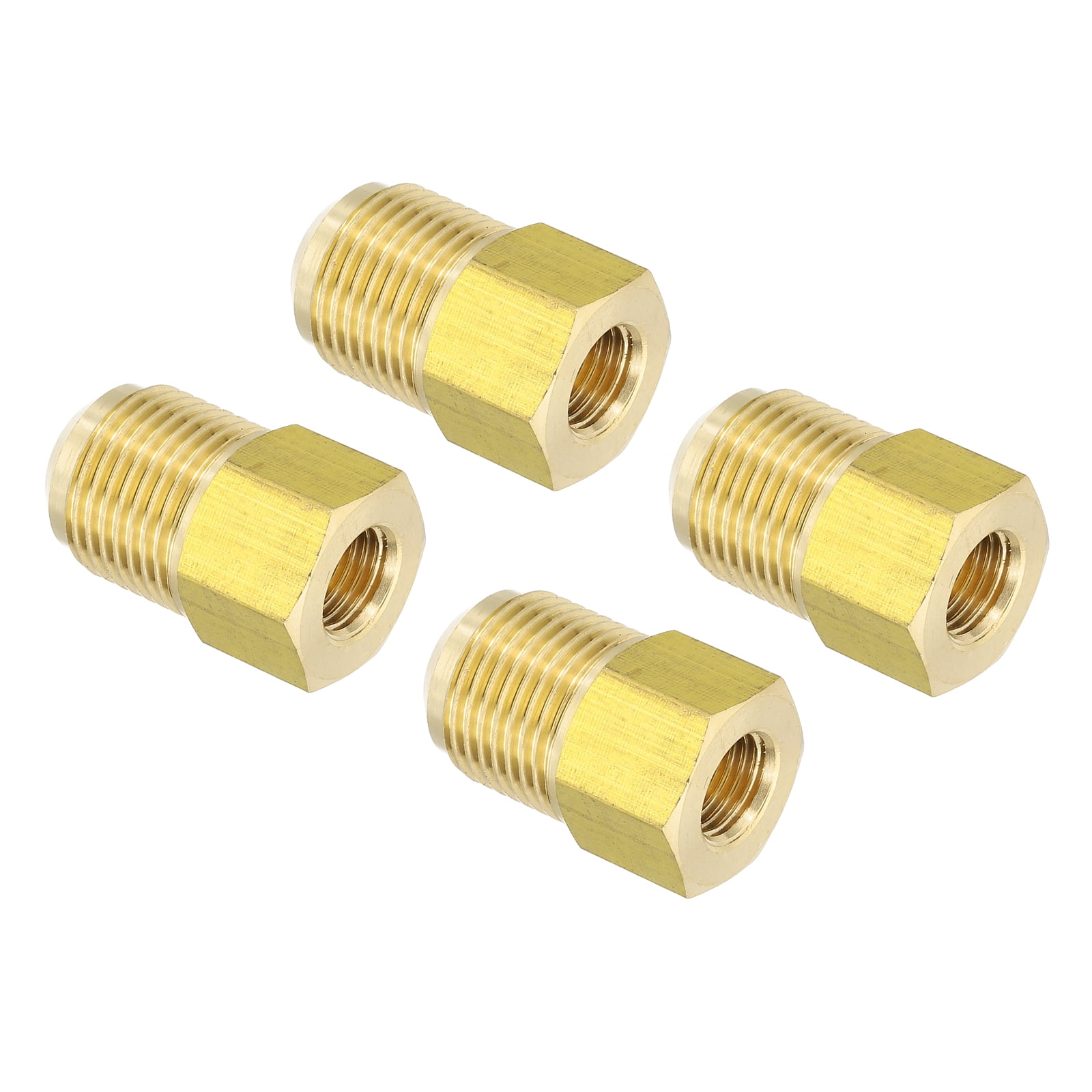 Uxcell Flare Connectors, SAE 45 Degree Flare Brass Adapter Flare Pipe ...