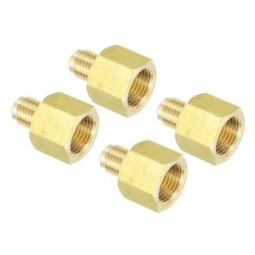 Uxcell Brass Flare Cap 1/4" Flare Female Flared Tube Fitting Nut Connector Adapter for HVAC Air ...