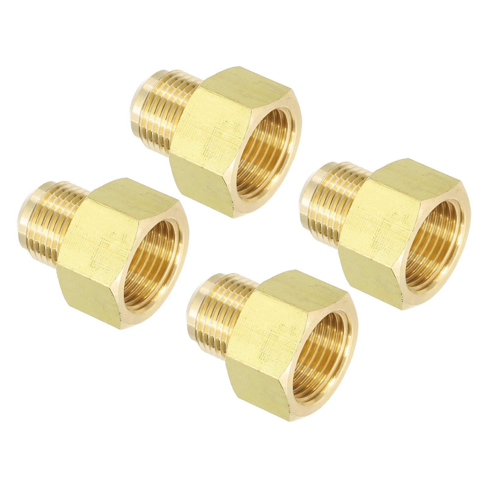 Uxcell Flare Connectors, SAE 45 Degree Flare Brass Adapter Flare Pipe ...