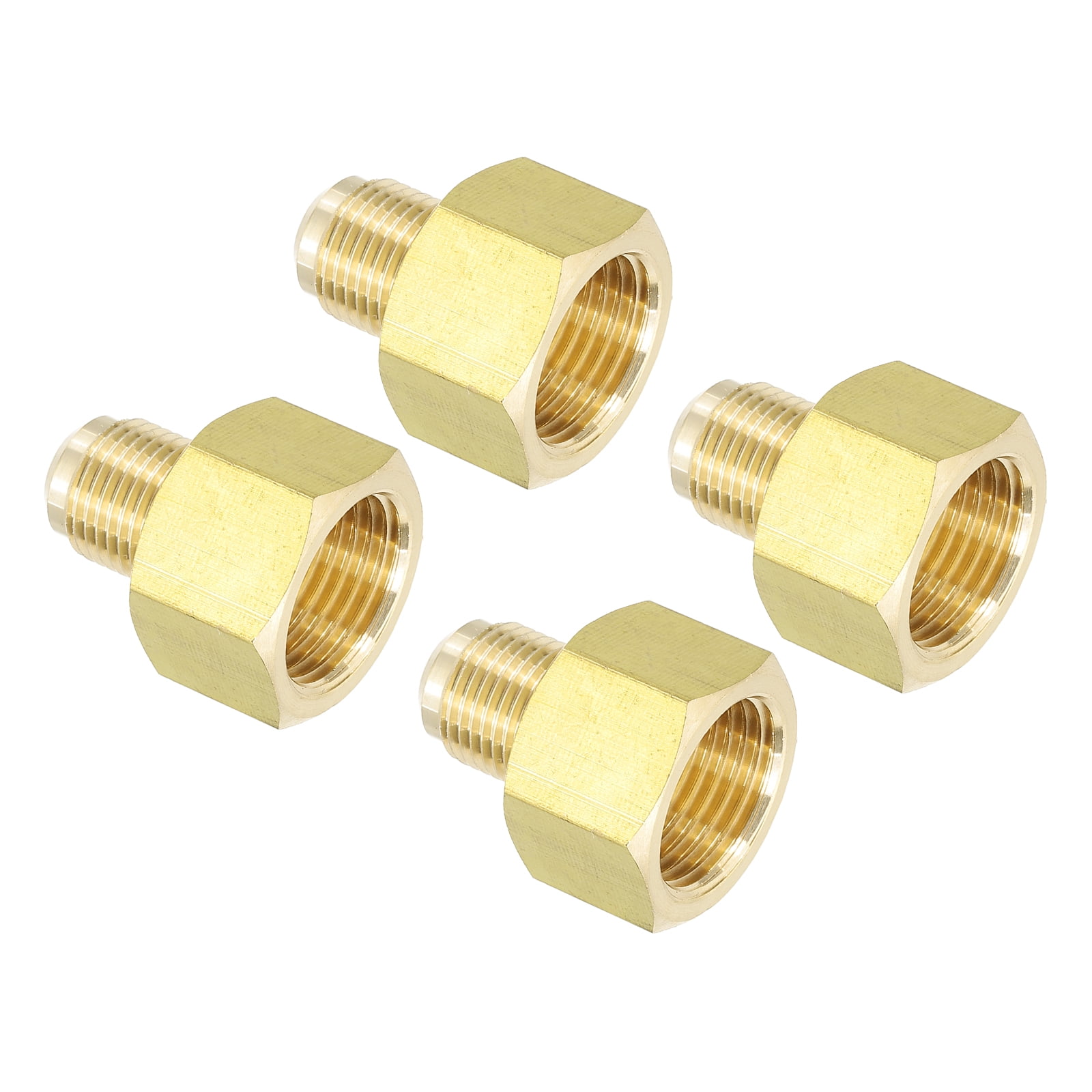 Uxcell Flare Connectors, SAE 45 Degree Flare Brass Adapter Flare Pipe ...