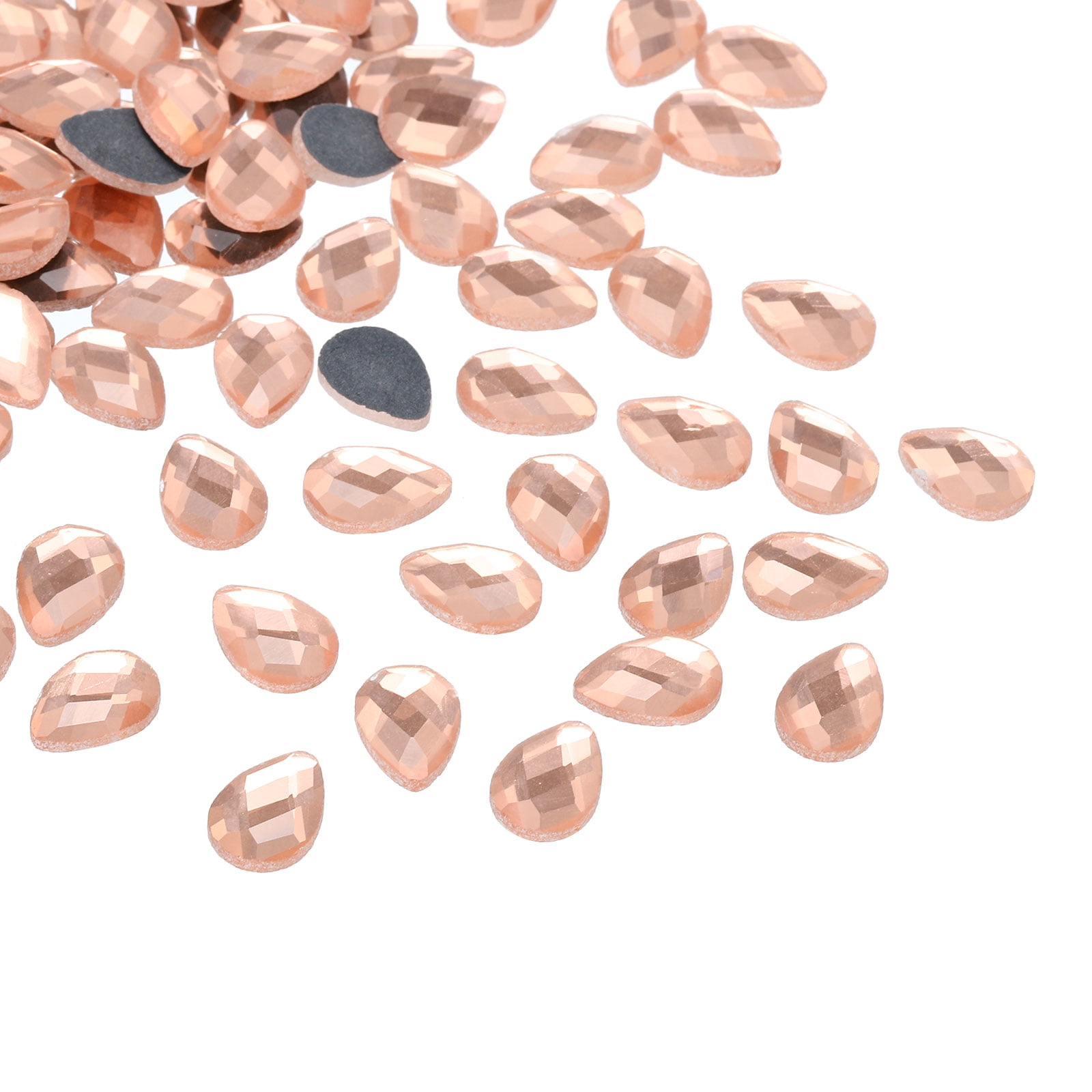 Uxcell Flat Back Acrylic Teardrop Gems, 14x10mm Teardrop Rhinestones ...