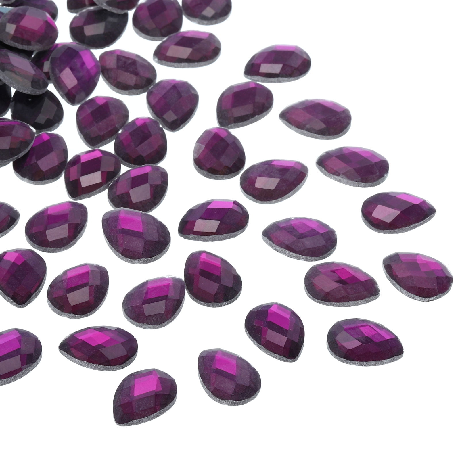 Uxcell Flat Back Acrylic Teardrop Gems, 14x10mm Teardrop Rhinestones ...