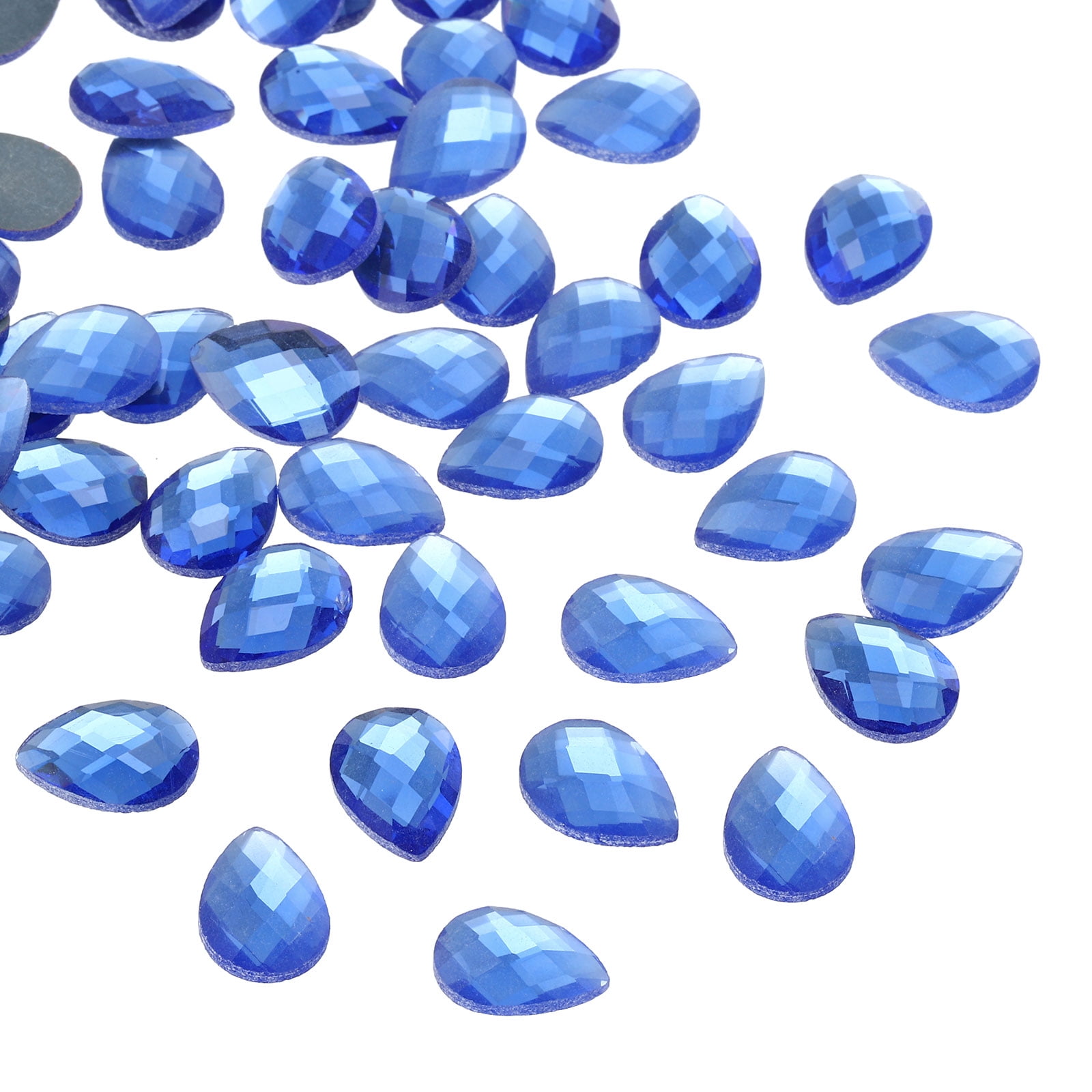 Uxcell Flat Back Acrylic Teardrop Gems, 18x13mm Teardrop Rhinestones ...