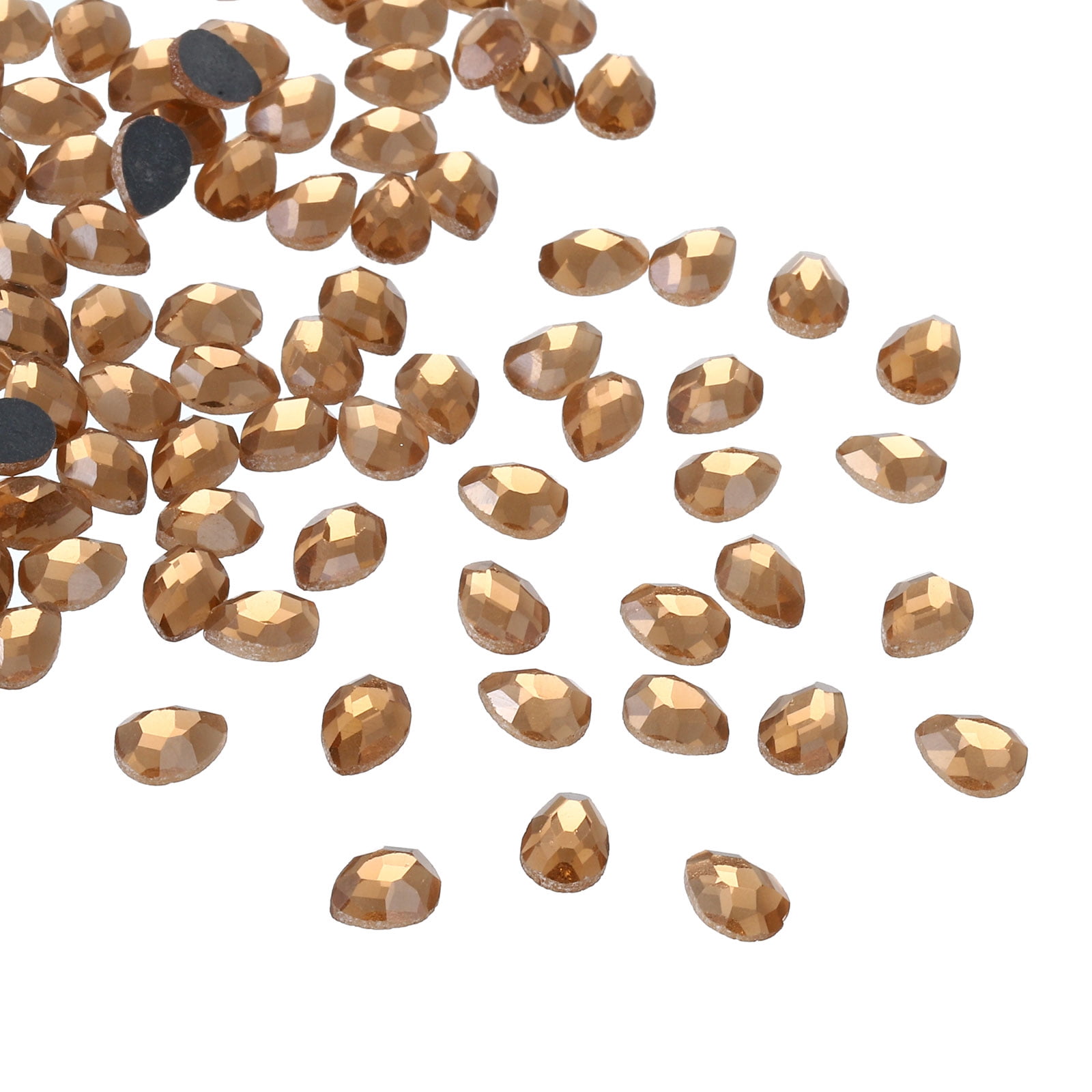 Uxcell Flat Back Acrylic Teardrop Gems, 8x6mm Teardrop Rhinestones Bead ...