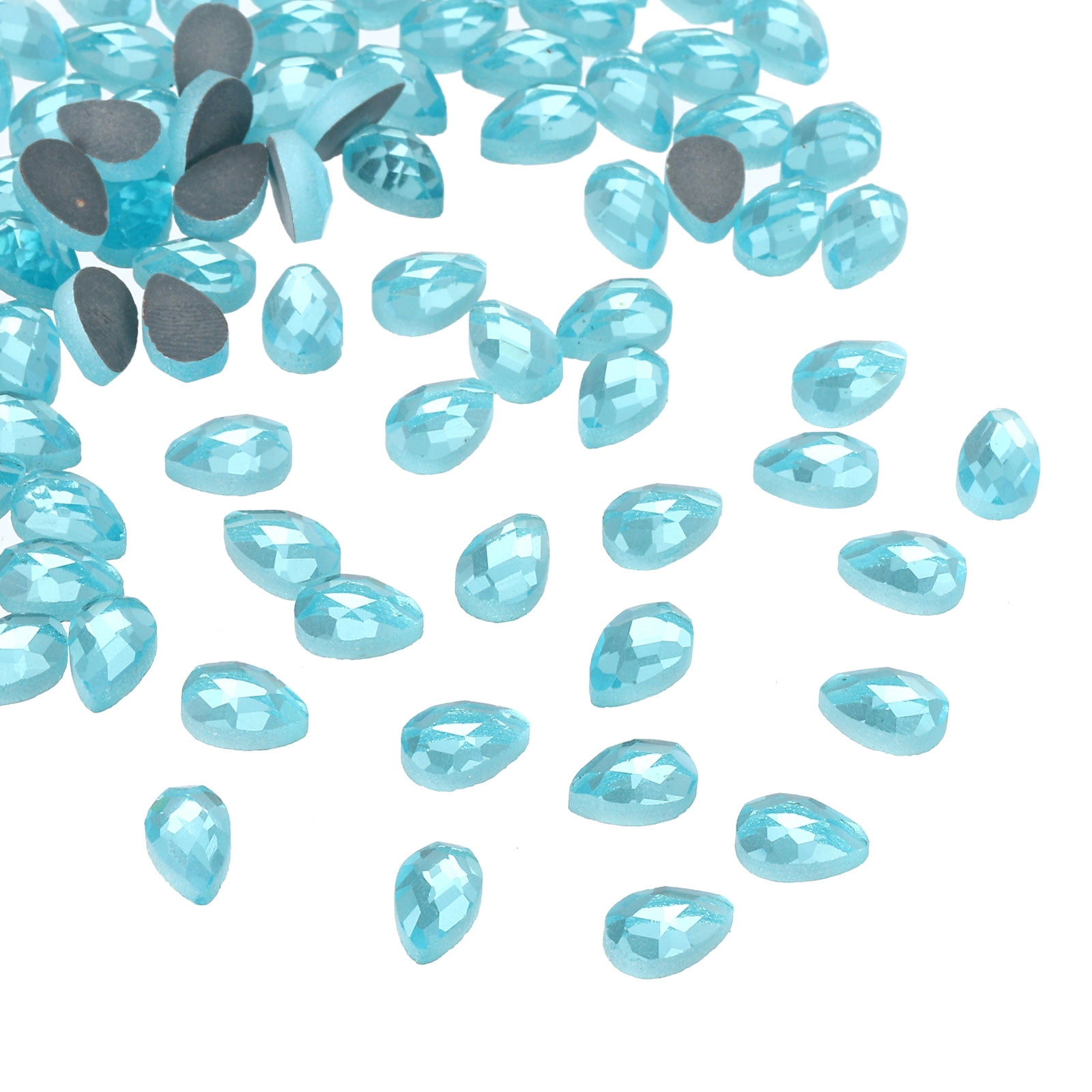 Uxcell Flat Back Acrylic Teardrop Gems, 8x6mm Teardrop Rhinestones Bead ...