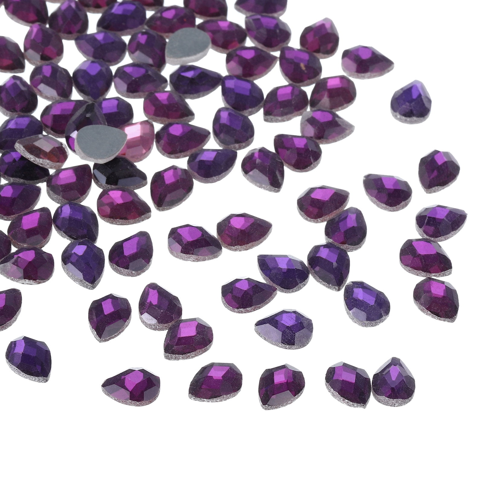 Uxcell Flat Back Acrylic Teardrop Gems, 8x6mm Teardrop Rhinestones Bead ...