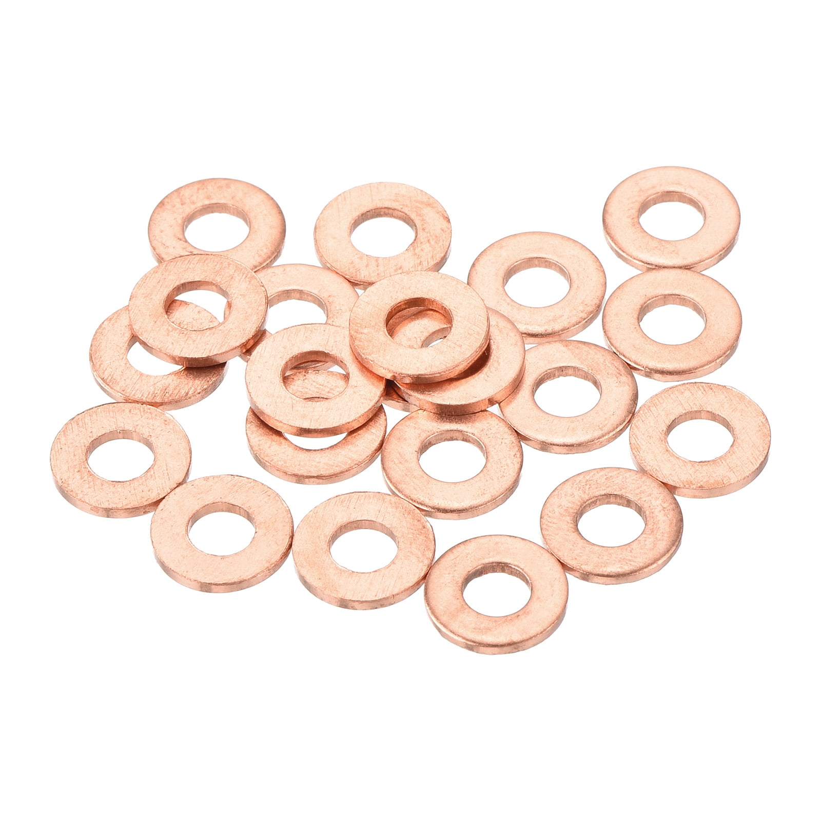 Uxcell Flat Copper Washers Copper Flat Sealing Ring Copper 22 pack ...