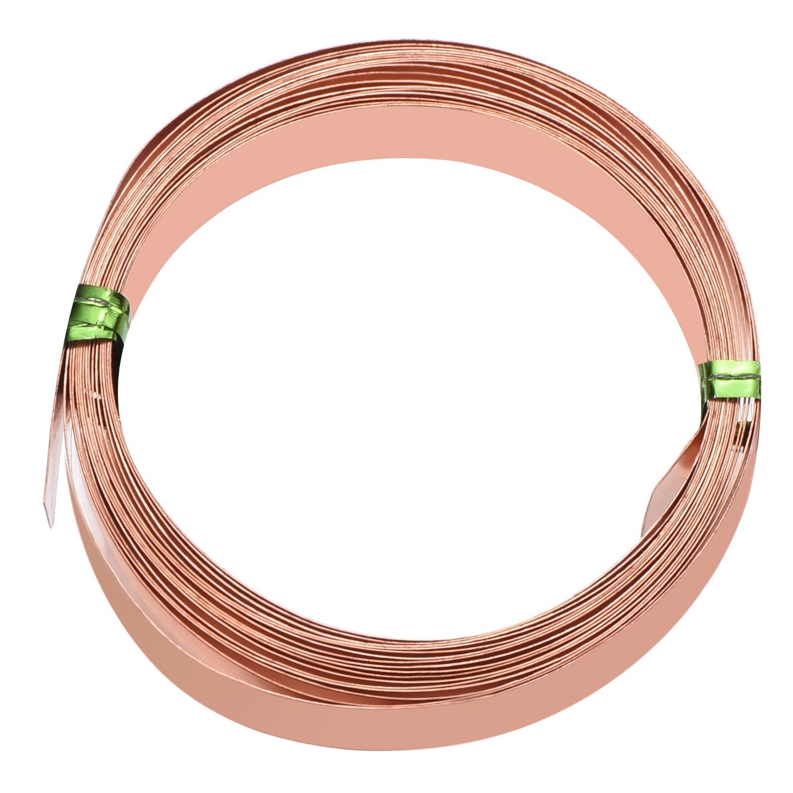 Uxcell Flat Copper Wire, 2 Rolls 32Gauge/0.2x12mm 3m/9.84ft Flat Craft ...