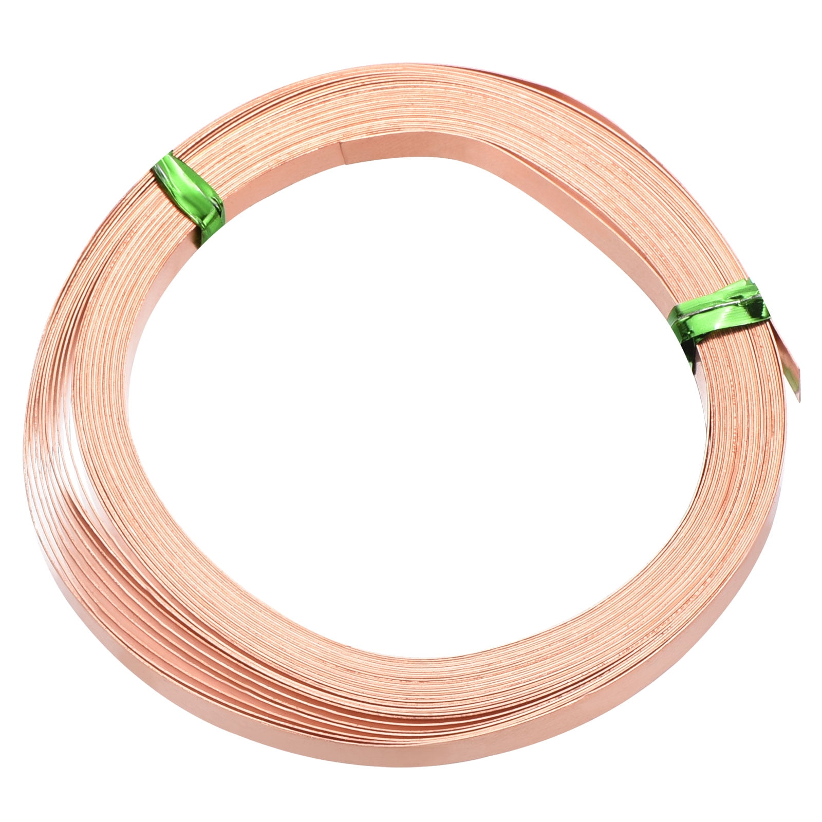 Uxcell Flat Copper Wire, 2 Rolls 32Gauge/0.2x5mm 6m/19.69ft Flat Craft ...