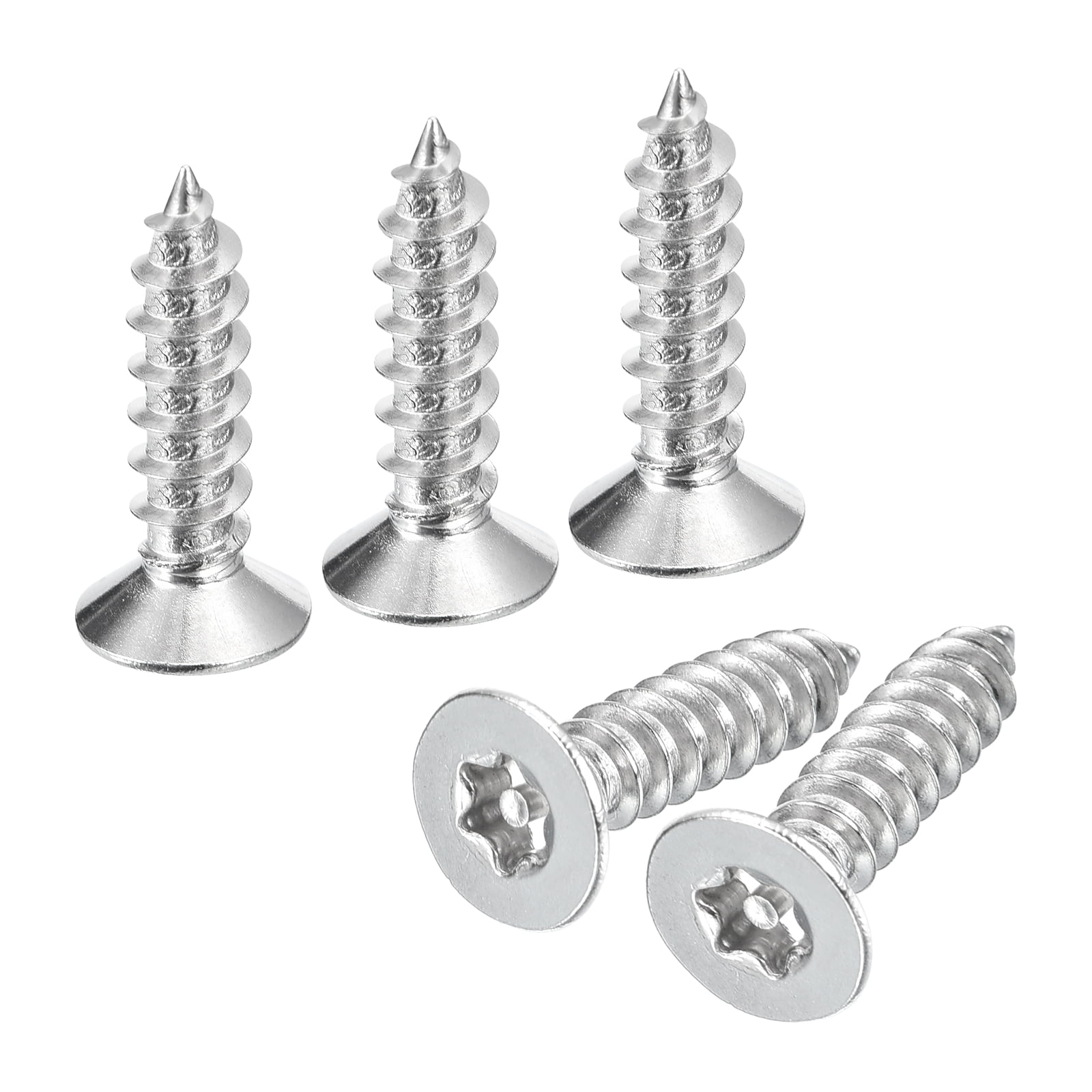 Uxcell Flat Countersunk Head Torx Screws, 100Pcs M6 x 25mm 304 ...