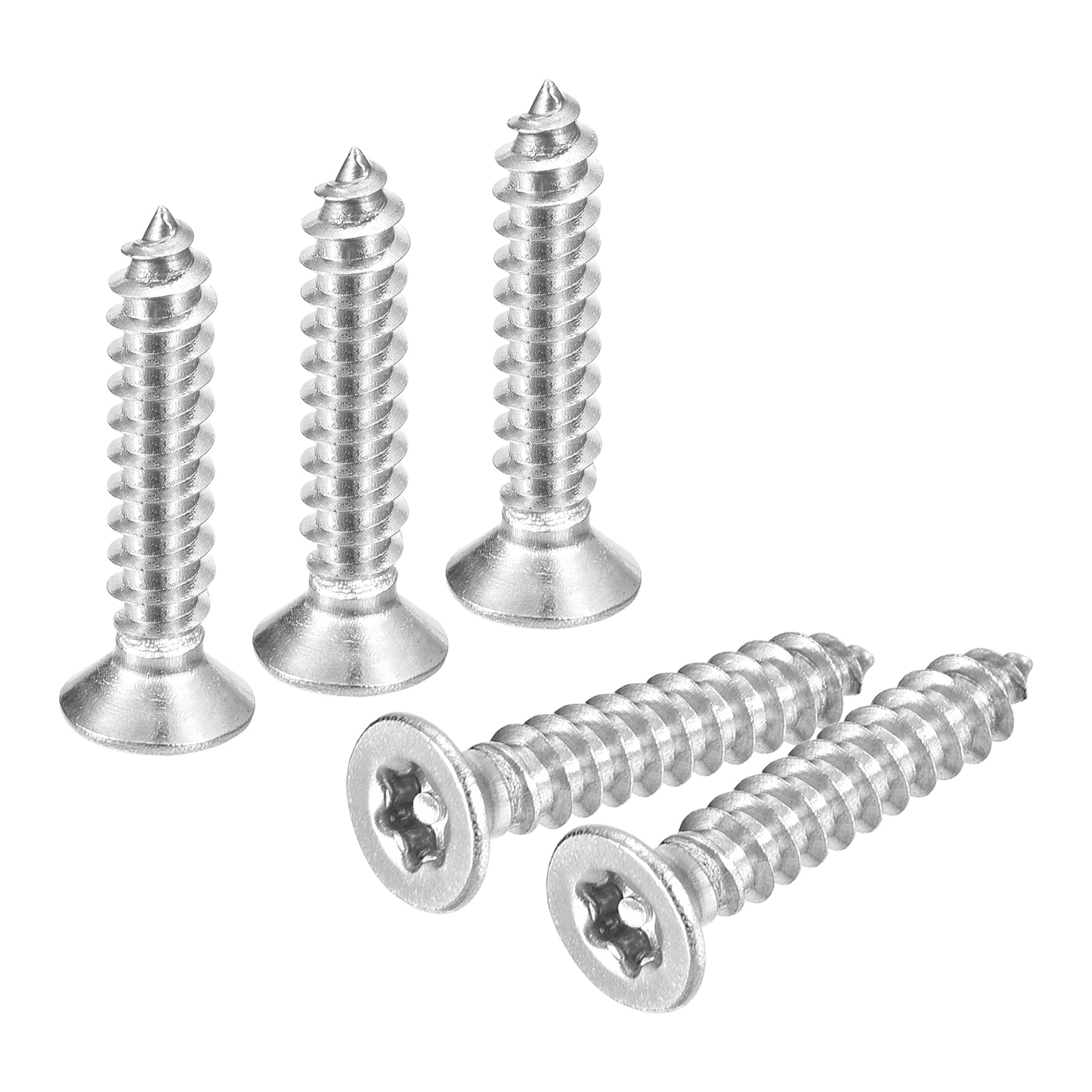 Uxcell Flat Countersunk Head Torx Screws, 50Pcs M3 x 16mm 304 Stainless Steel Tamper Proof Sheet ...