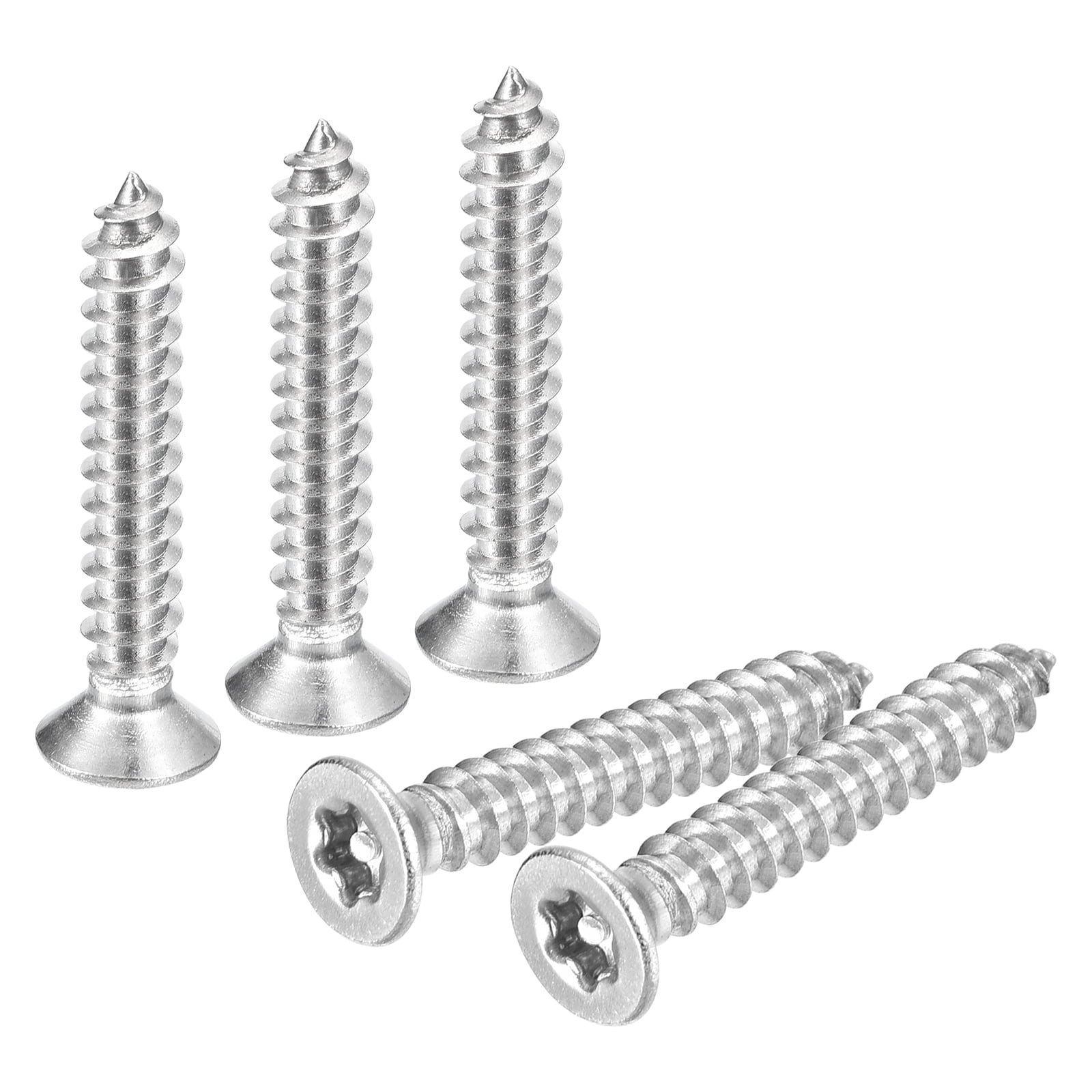 Uxcell Flat Countersunk Head Torx Screws, 60Pcs M3 x 20mm 304 Stainless Steel Tamper Proof Sheet ...