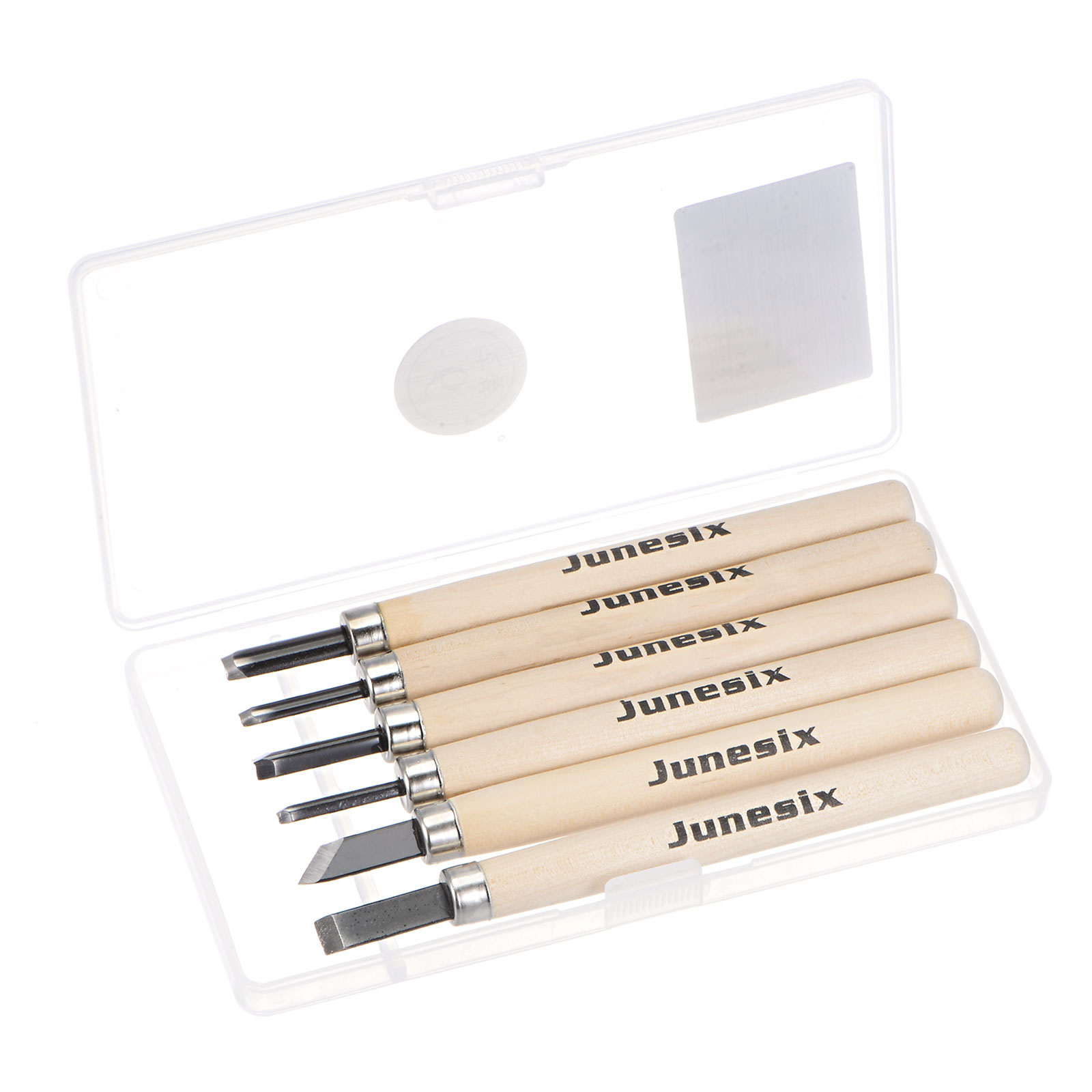 Uxcell Flat Half Round Triangle Diagonal Plate Wood Craft Carving Knife ...