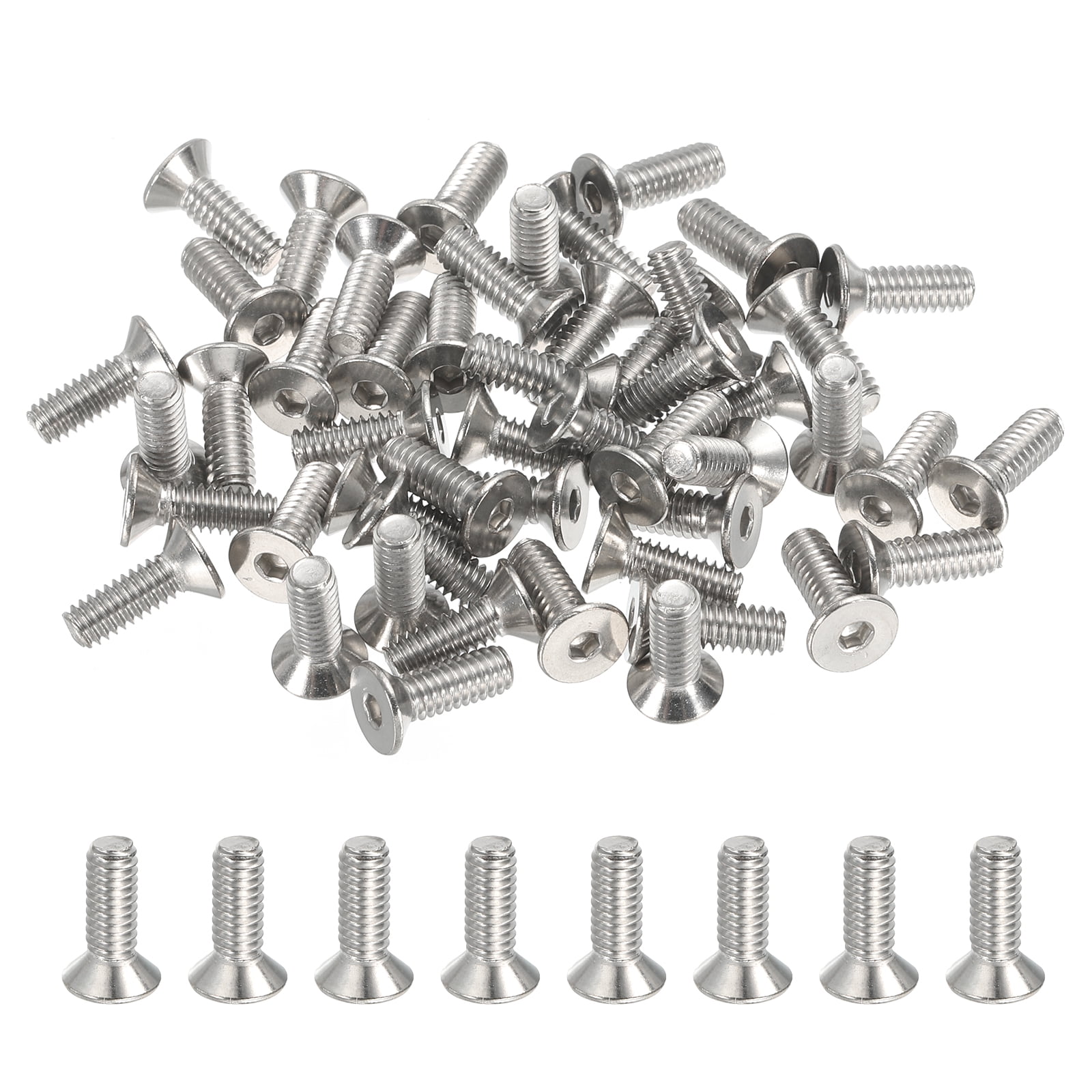 Uxcell Flat Head Socket Cap Screws Stainless Steel Flat Countersunk ...