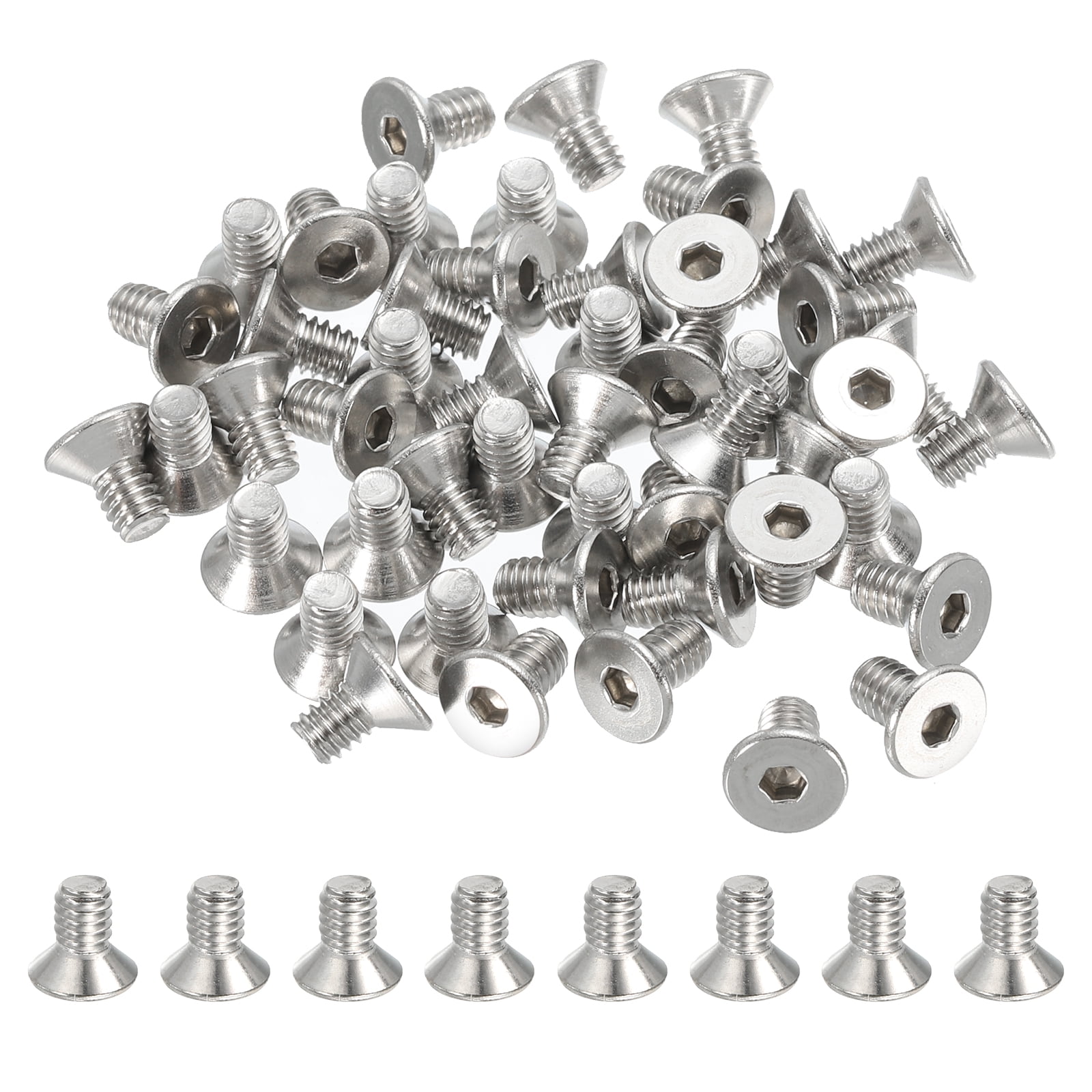 Uxcell Flat Head Socket Cap Screws Stainless Steel Flat Countersunk ...