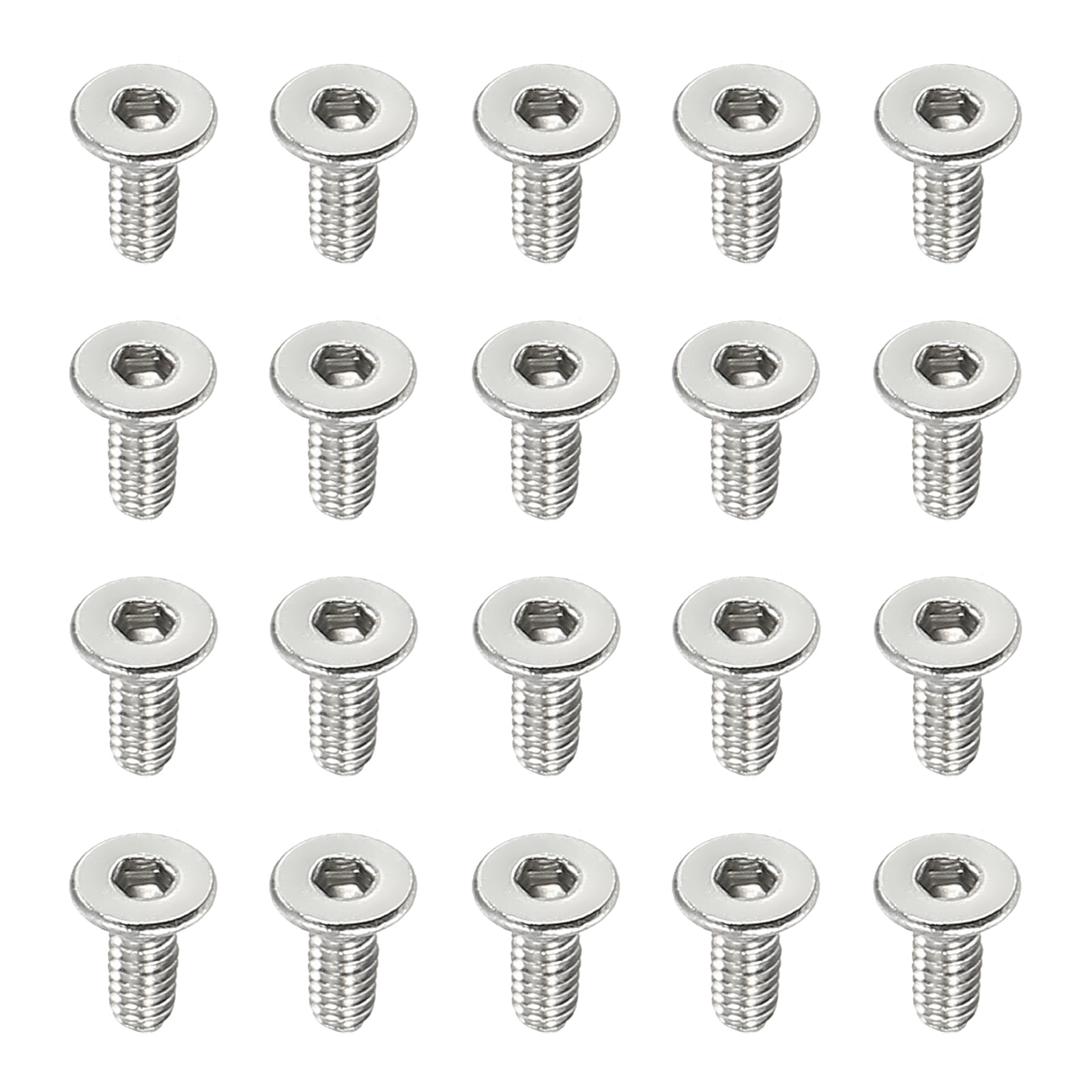 Uxcell Flat Head Socket Cap Screws, Stainless Steel Machine Screws Flat ...