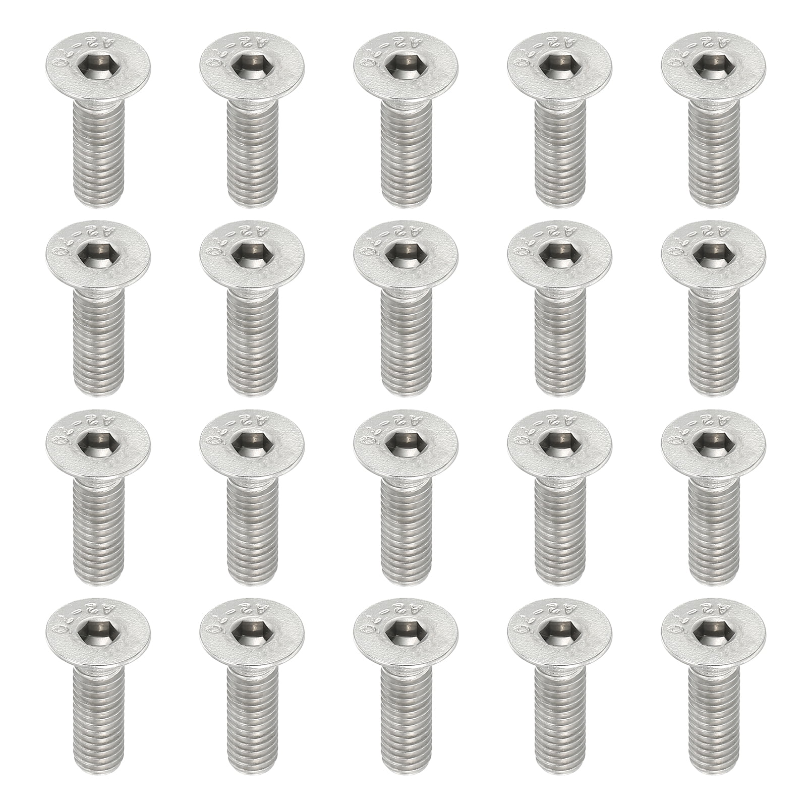 Uxcell Flat Head Socket Cap Screws, Stainless Steel Machine Screws Flat ...