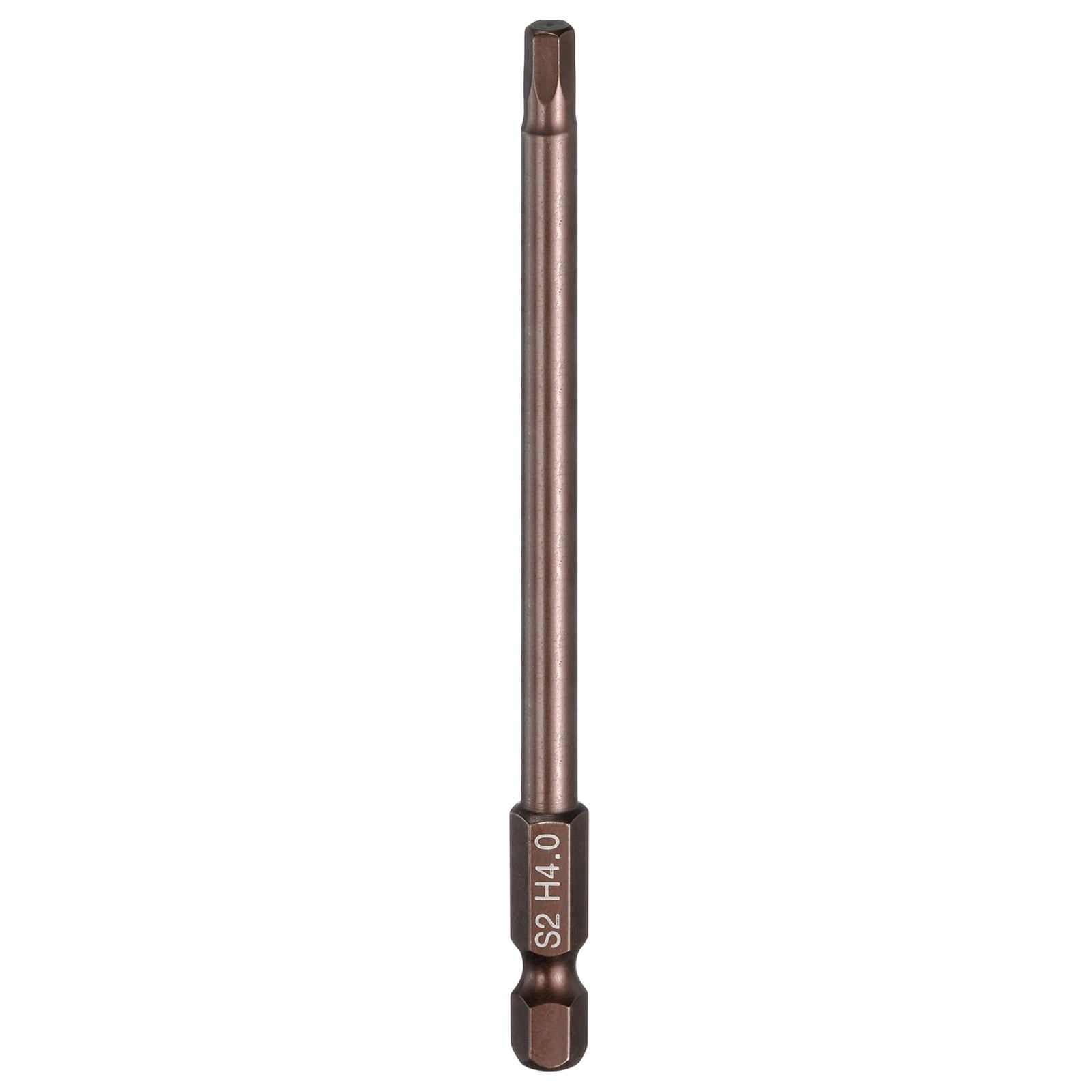 Uxcell Flat Hex Screwdriver Bit H4.0 Magnetic Tip 1/4" Shank 4" Long ...