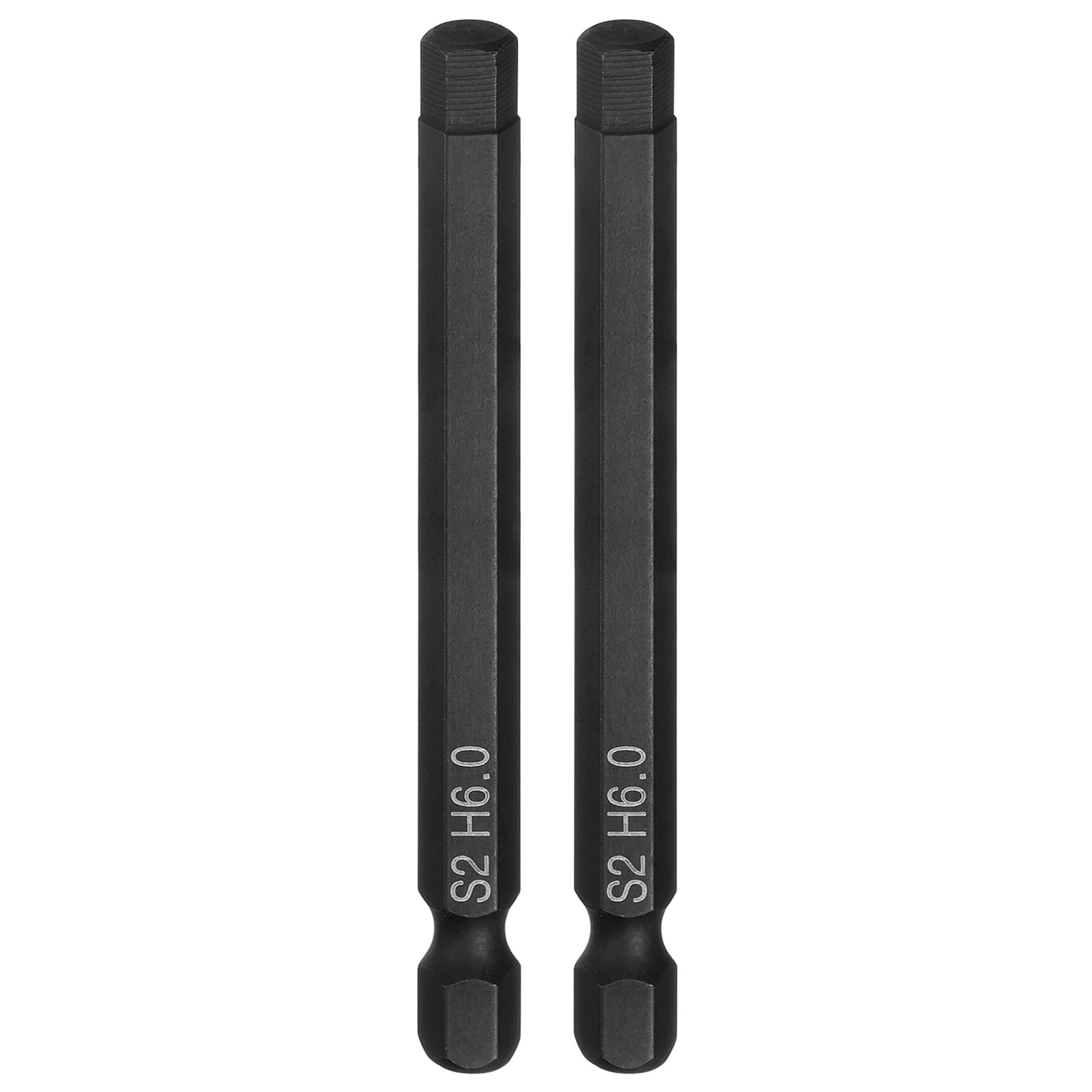 Uxcell 2pcs Flat Hex Screwdriver Bit H6.0 Magnetic Tip 1/4" Shank 3 ...