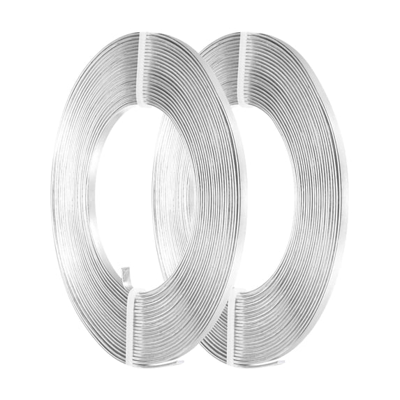 Uxcell 2 Roll Flat Jewelry Craft Wire Craft Wire, 3mm 18 Gauge Aluminum ...