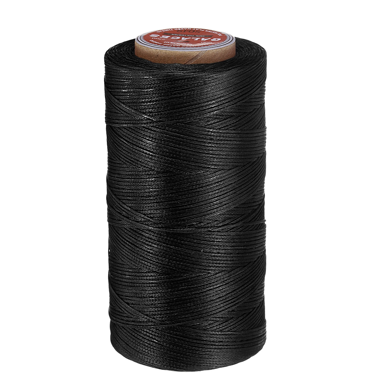 Uxcell Flat Leather Sewing Waxed Thread, 270m / 295 Yards Polyester Wax ...