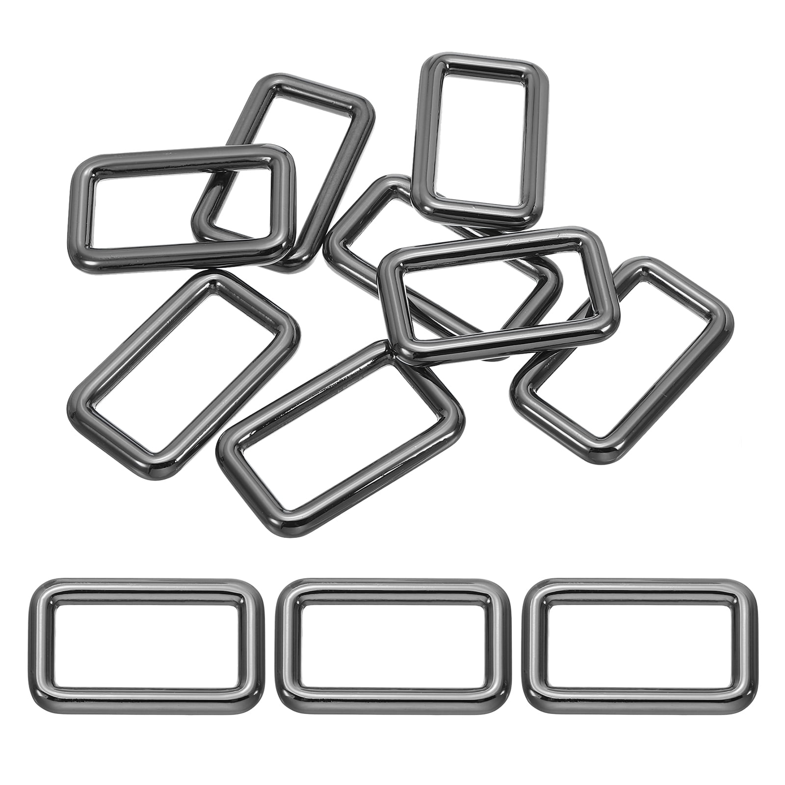 Uxcell Flat Metal Rectangle Rings Buckle 1-1/4" / 32mm, 8 Pcs Square ...
