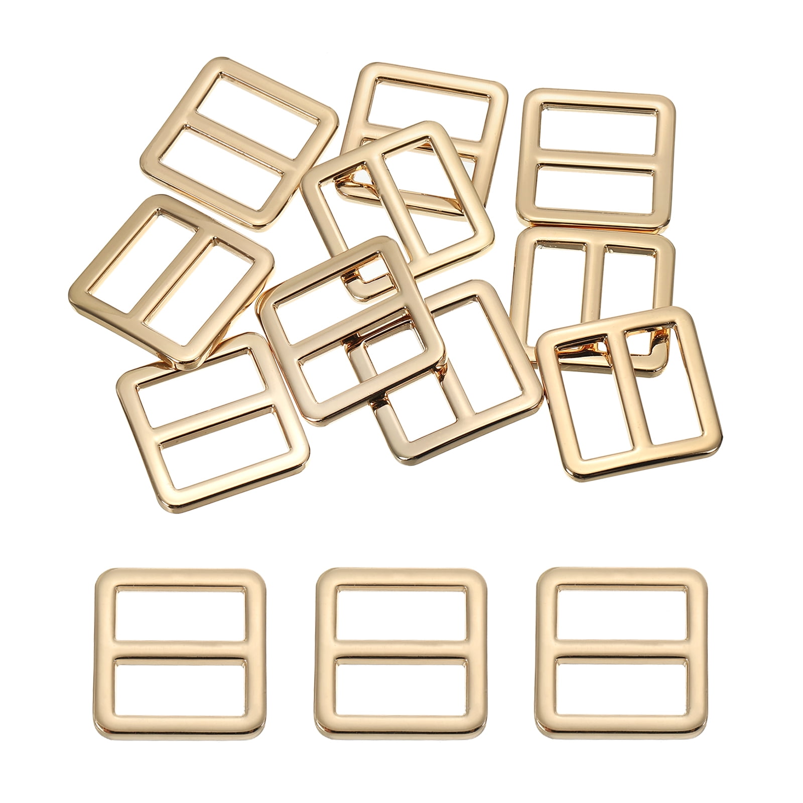 Uxcell Flat Metal Slide Buckle 0.7 Inch / 19mm, 10 Pcs Tri-glide ...