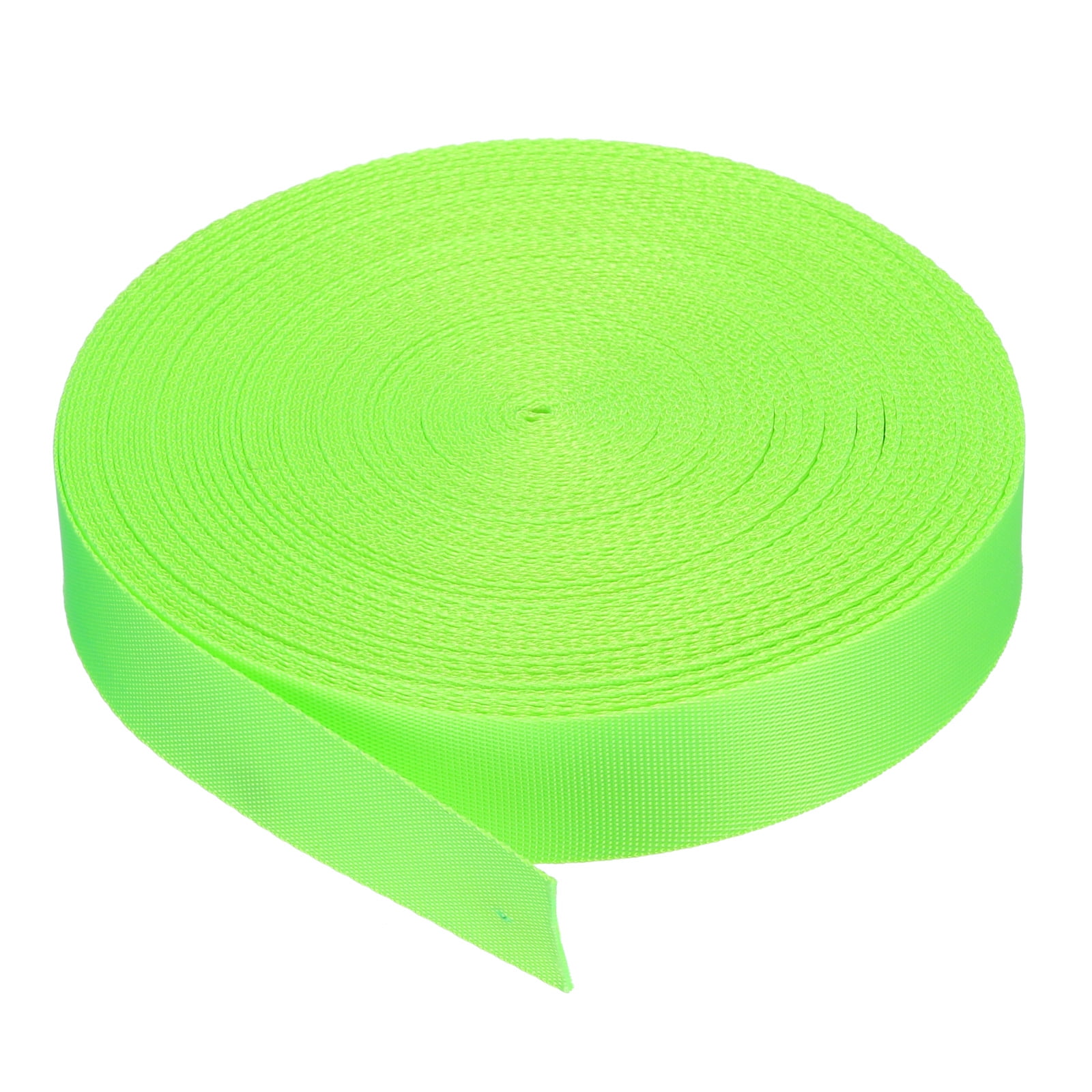 Uxcell Flat Nylon Webbing Strap 1 Inch 10 Yards Bright Green for ...