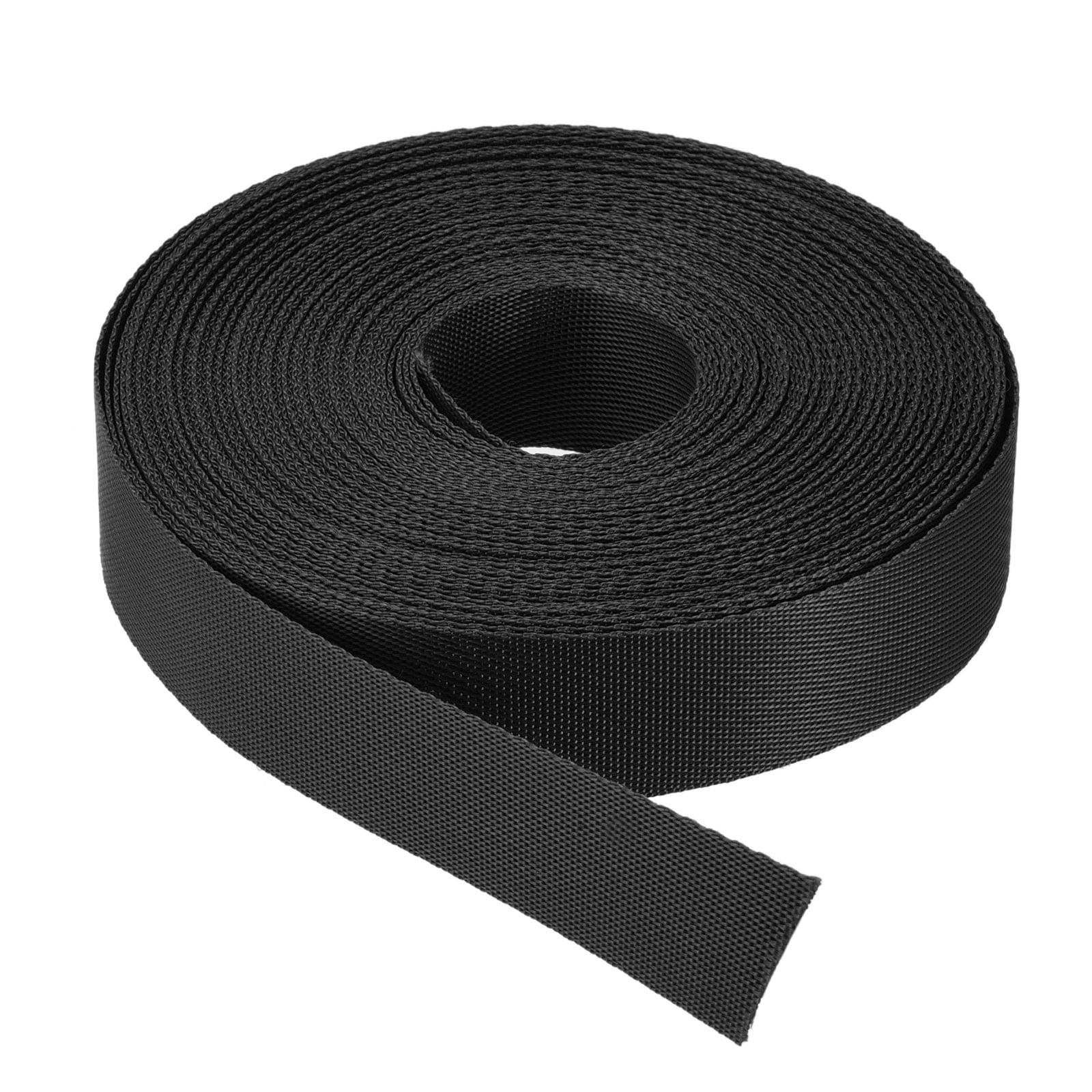 Uxcell Durable Nylon Material Flat Webbing Strap, 1 Inch x 15 Yards ...