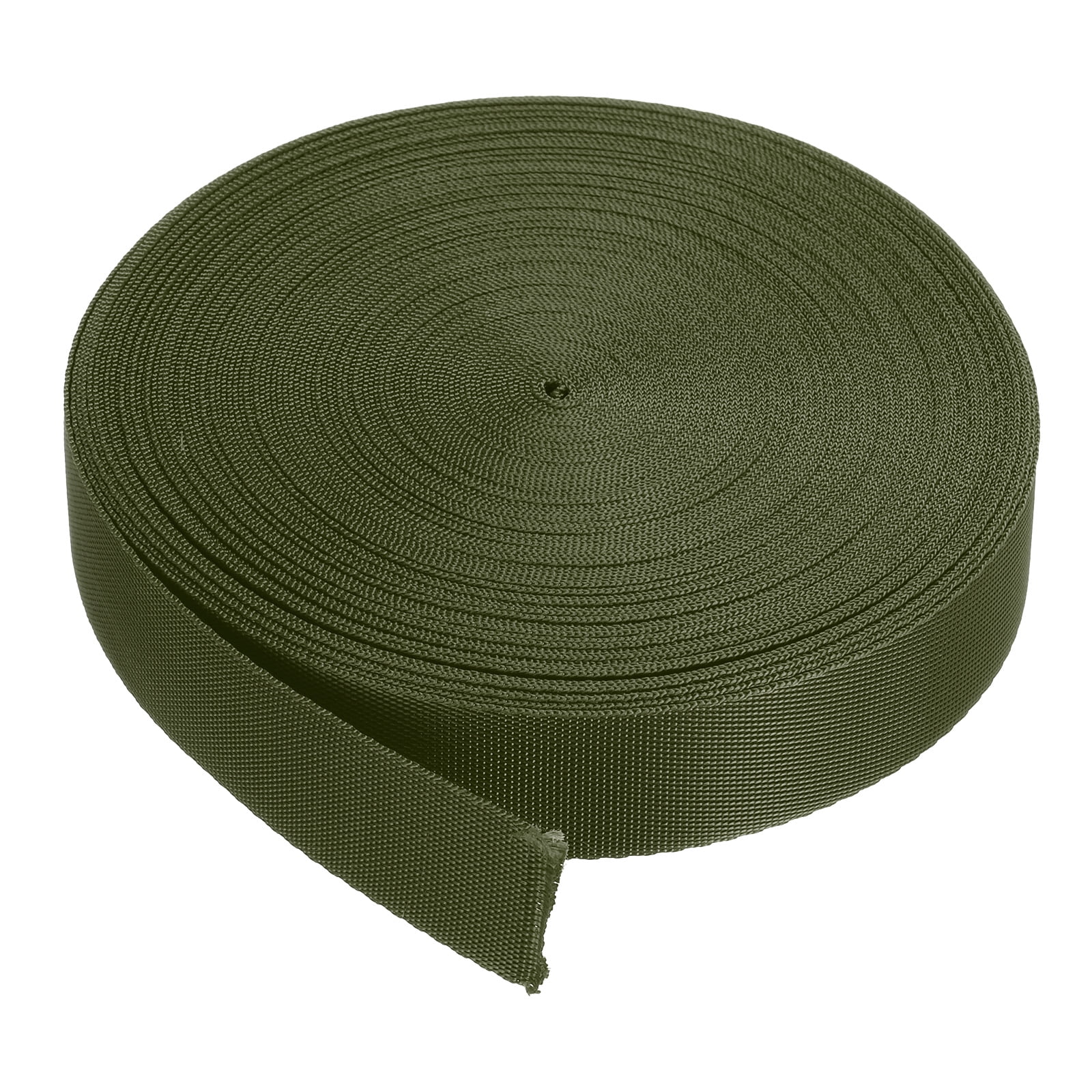 Uxcell Flat Nylon Webbing Strap 1 Inch 20 Yards Dark Green for Backpack ...