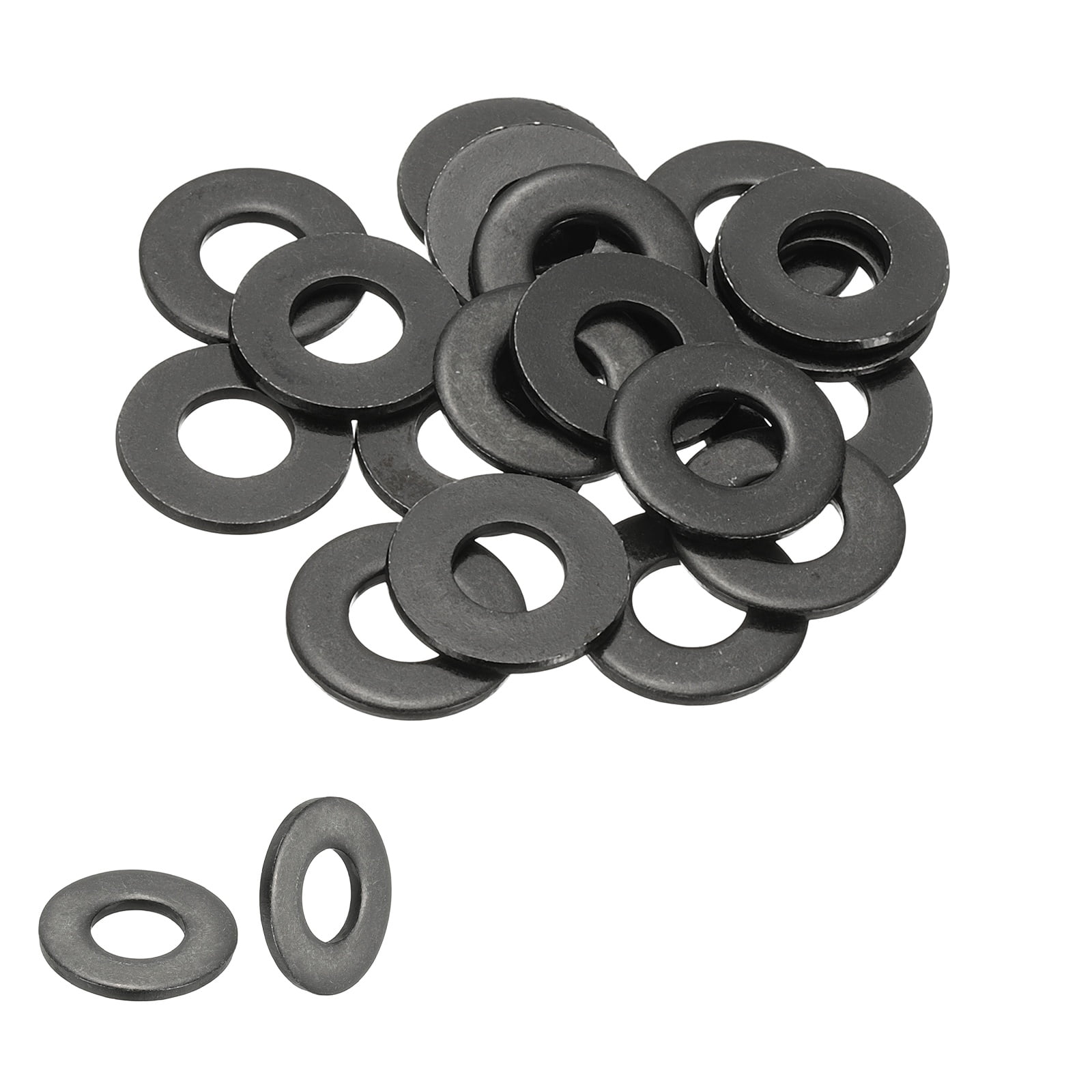 Uxcell Flat Washers, 304 Stainless Steel Metal Washers Black Electroplated Flat Gasket Spacer ...
