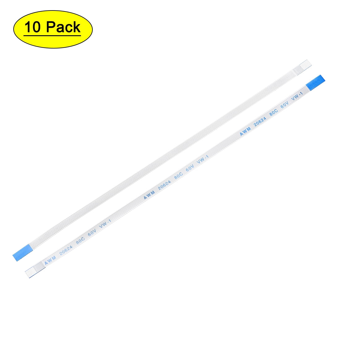 Uxcell Flexible Flat Cable, 6 Pin 0.5mm Pitch 150mm FPC FFC Ribbon ...