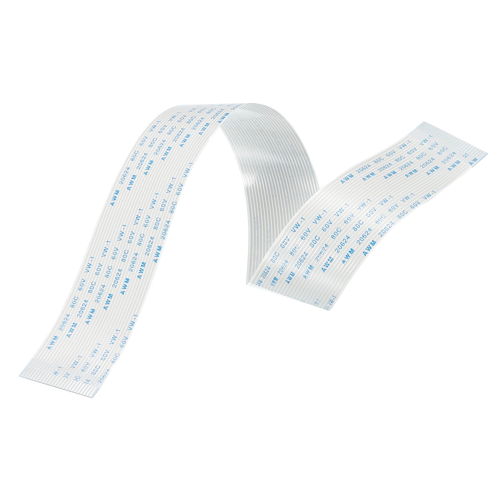 Uxcell Flexible Flat Cable Extension Cables 24 Pins 1.0mm Pitch 300mm A ...