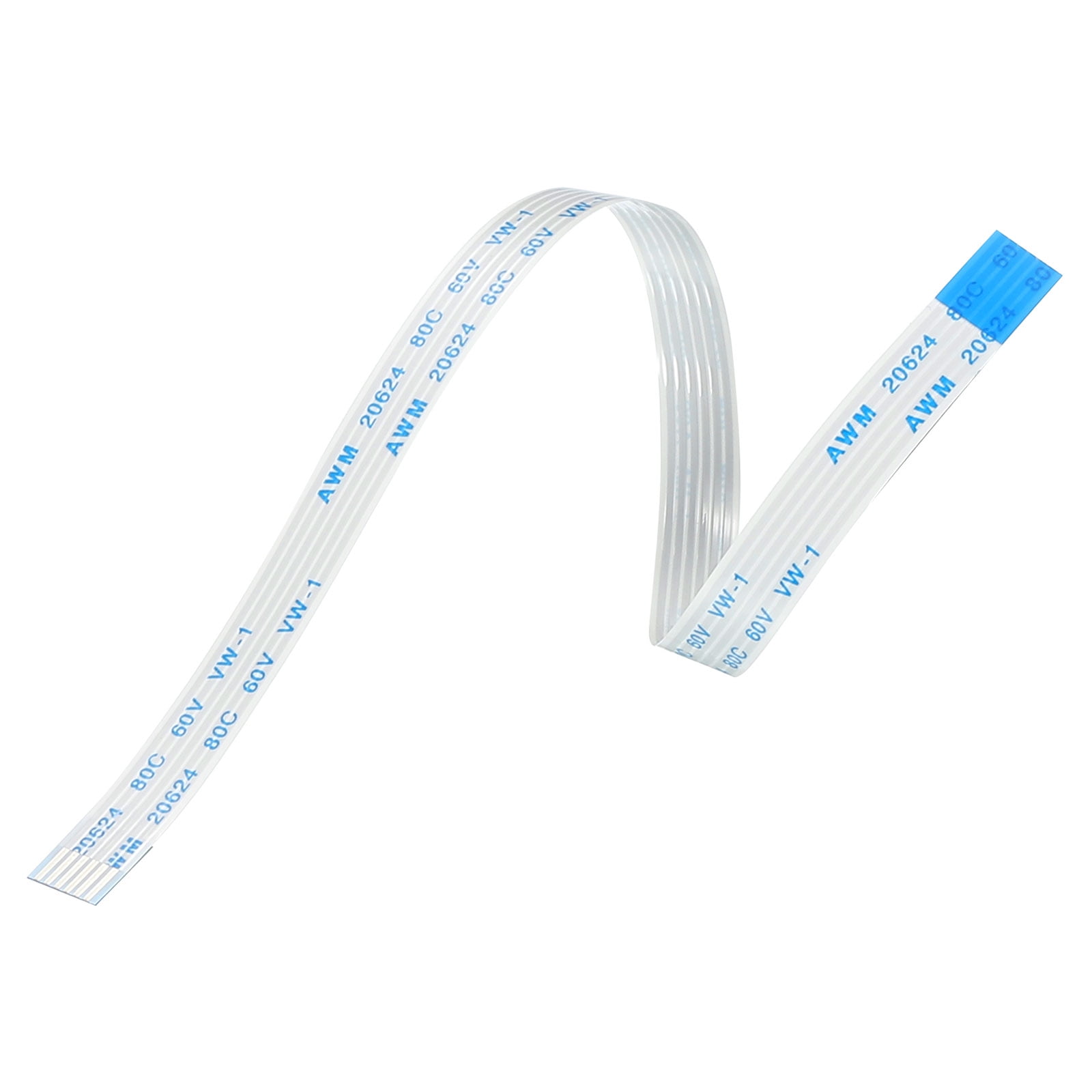 Uxcell Flexible Flat Cable Extension Cables 6 Pins 1.0mm Pitch 200mm B ...