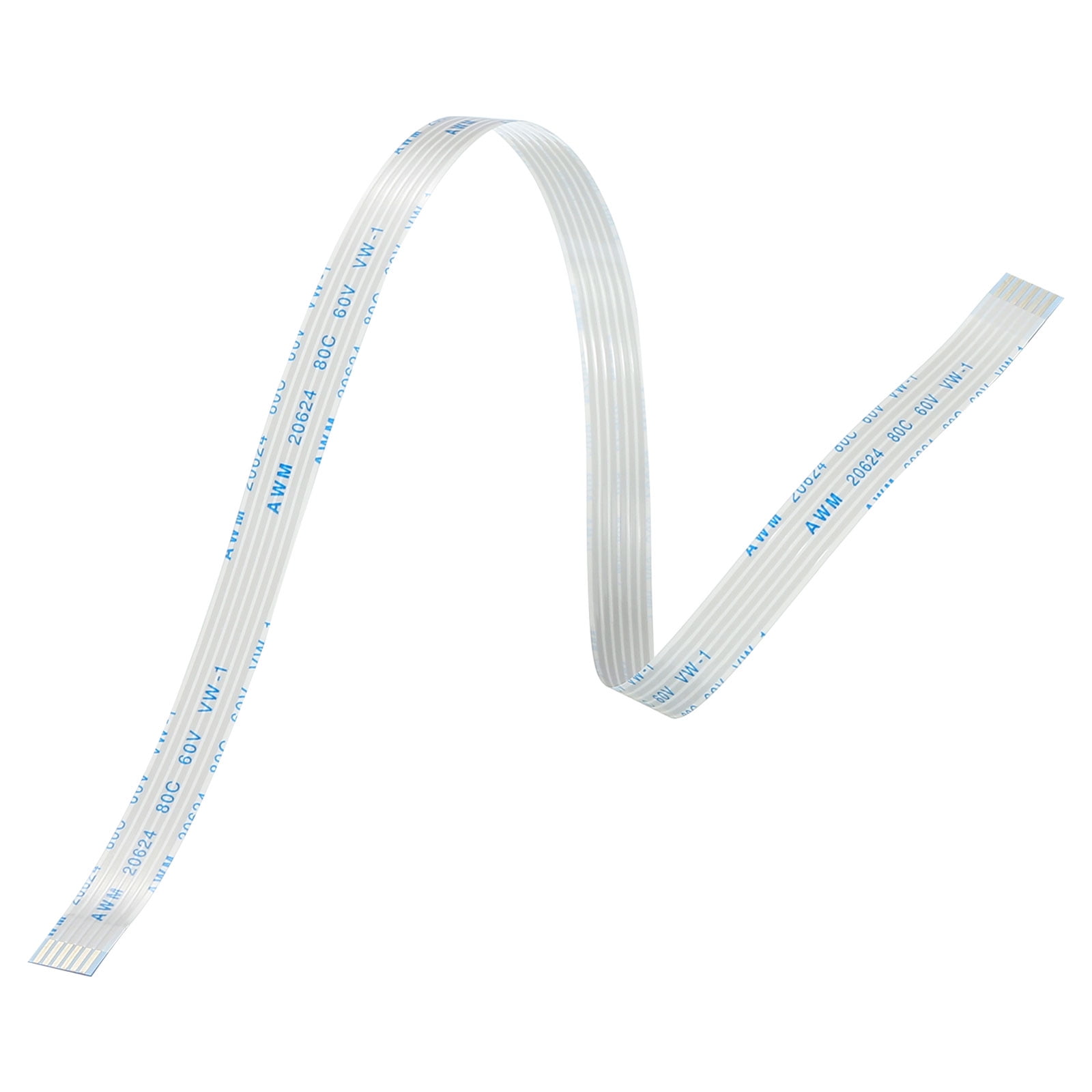 Uxcell Flexible Flat Cable Extension Cables 6 Pins 1.0mm Pitch 300mm A ...