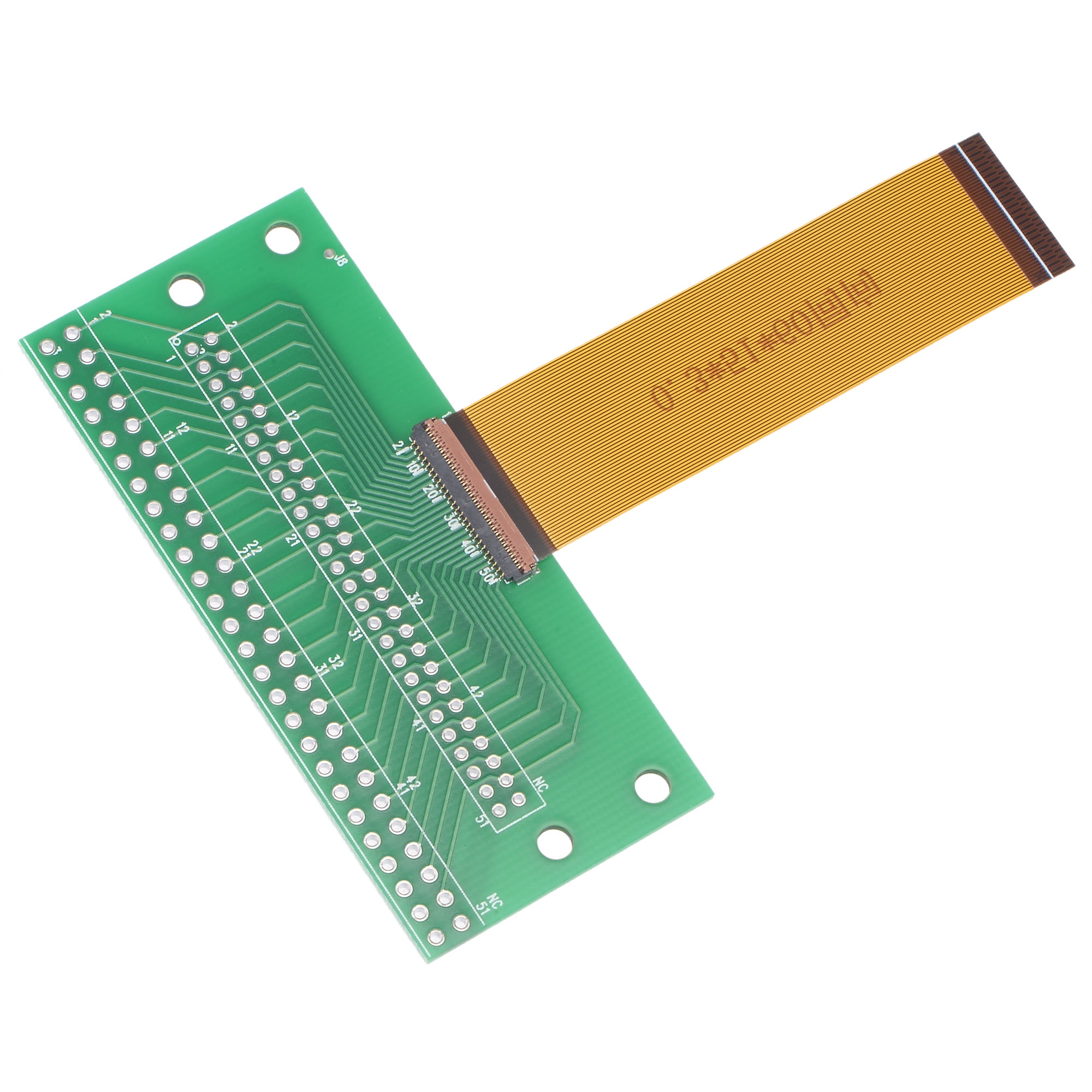 Uxcell Flexible Flat Ribbon Cable with Converter Board 0.3mm 51P 60mm DIP 2.0mm 2.54mm - Walmart.com